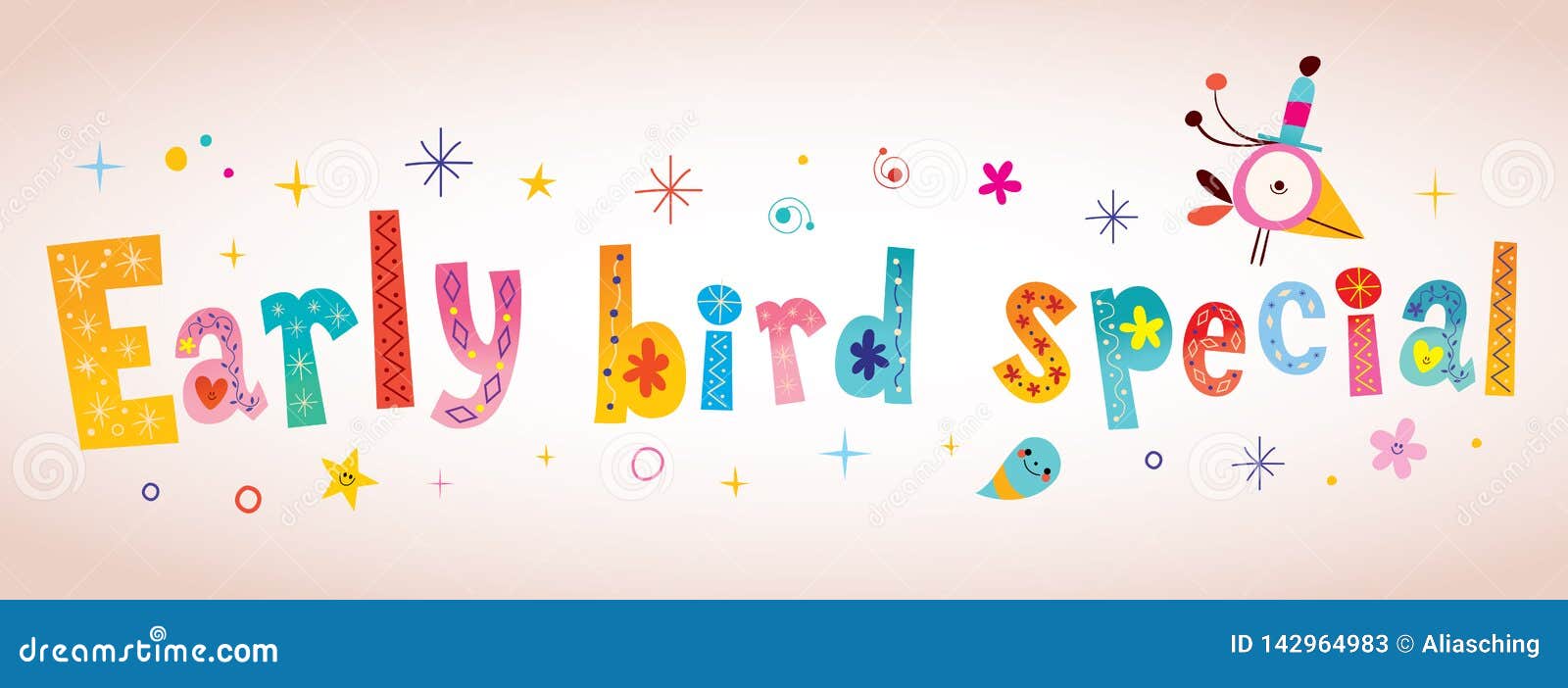 Early bird special stock vector. Illustration of elements - 142964983