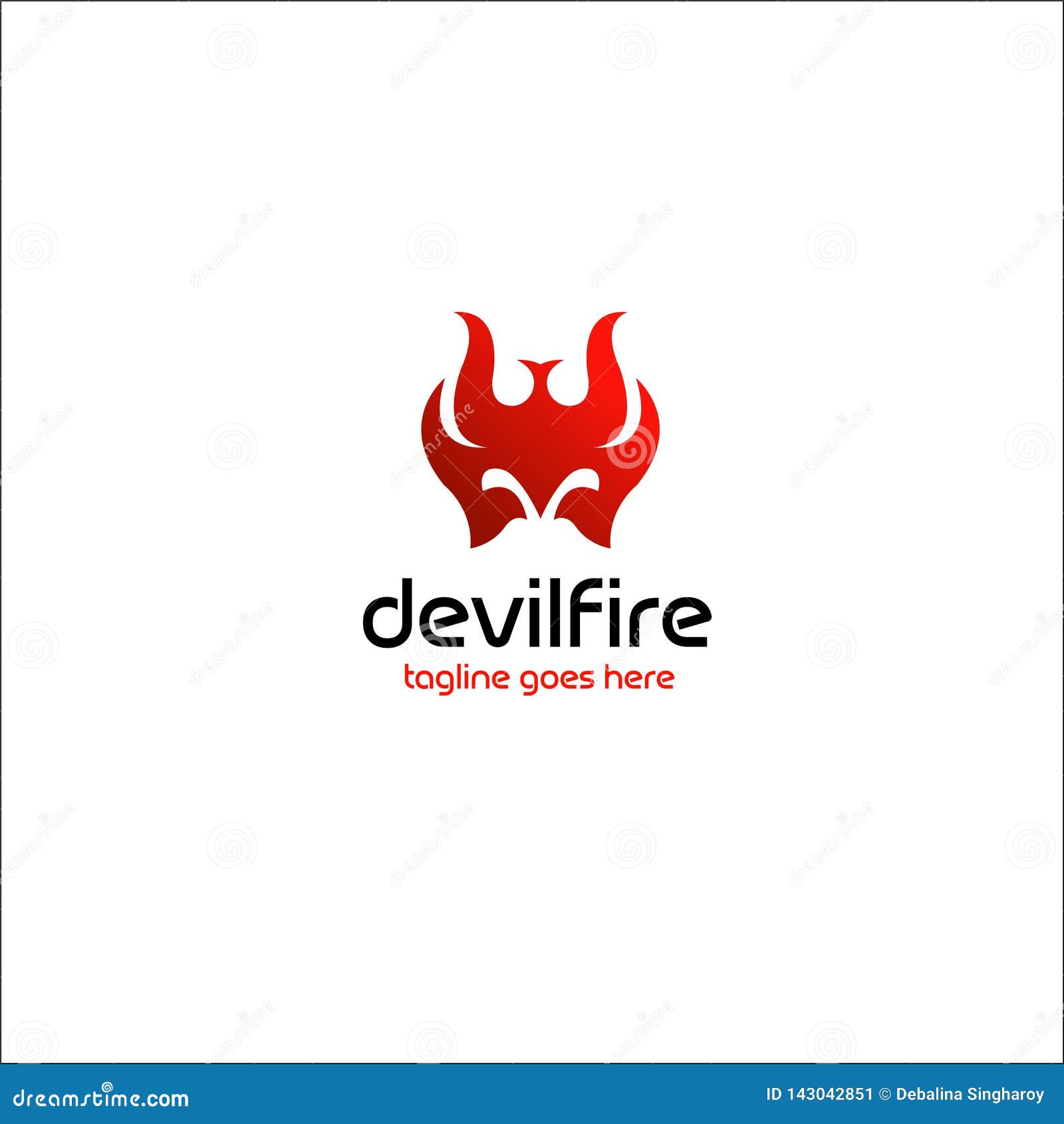Devil Fire Logo Design- Stock Vector Illustration Stock Vector ...