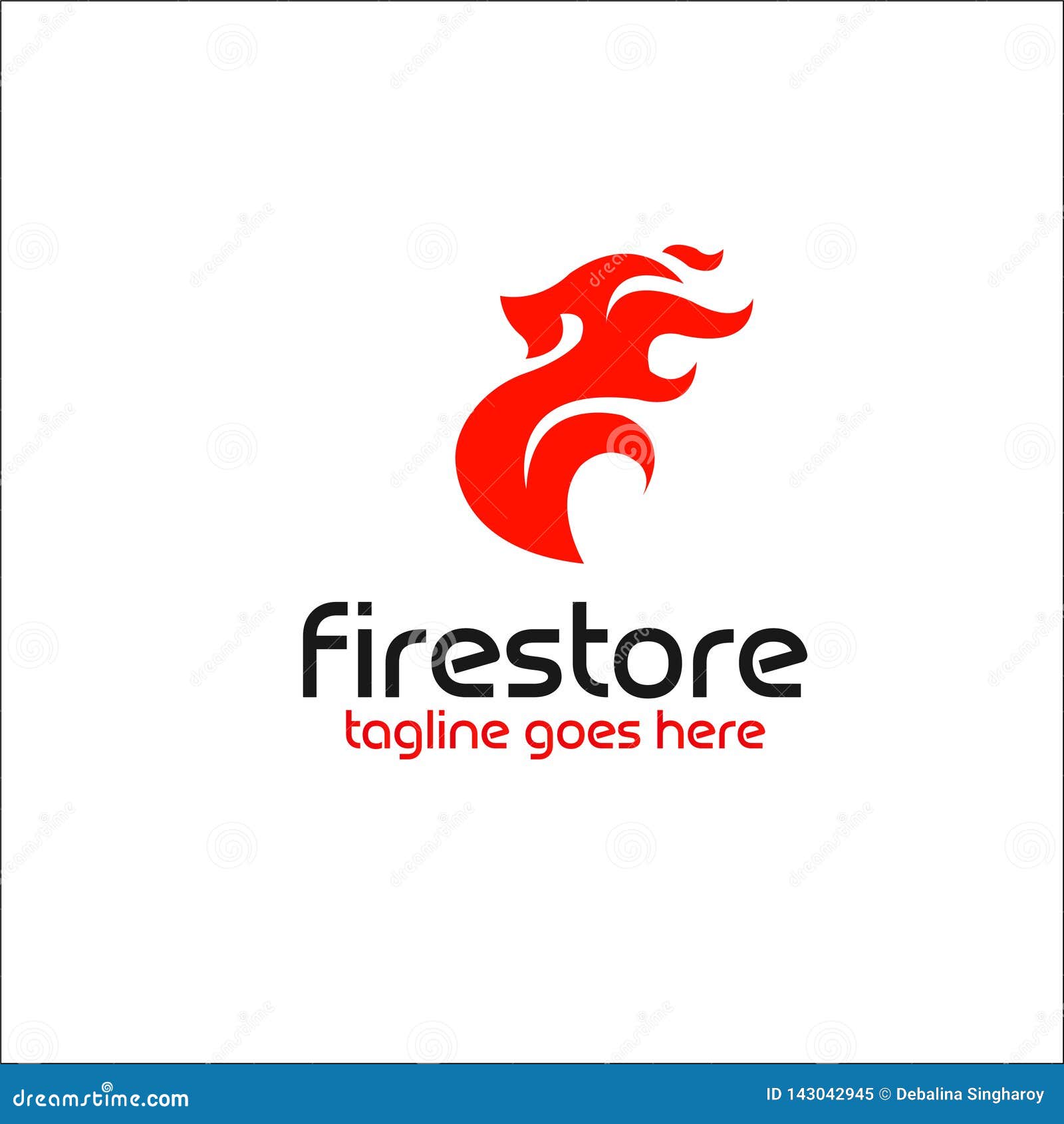 Fire Store Logo Design- Stock Vector Illustration Stock Vector ...