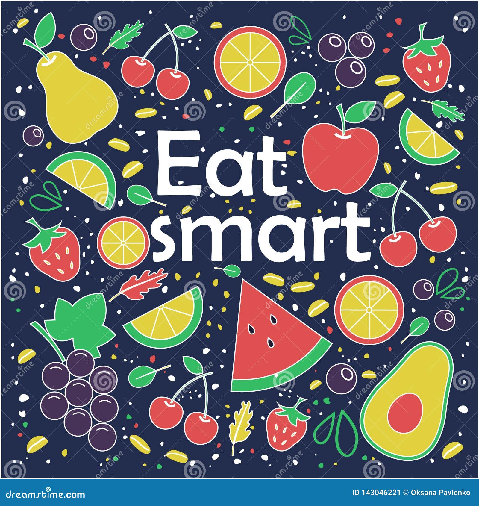 Eat Smart. Fruits. Easy Vegan Foods. Healthy Concept. Stock Image ...