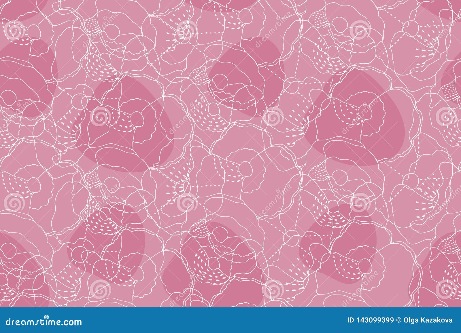 Abstract Seamless Pink Pattern with Floral Motifs. Stock Vector ...
