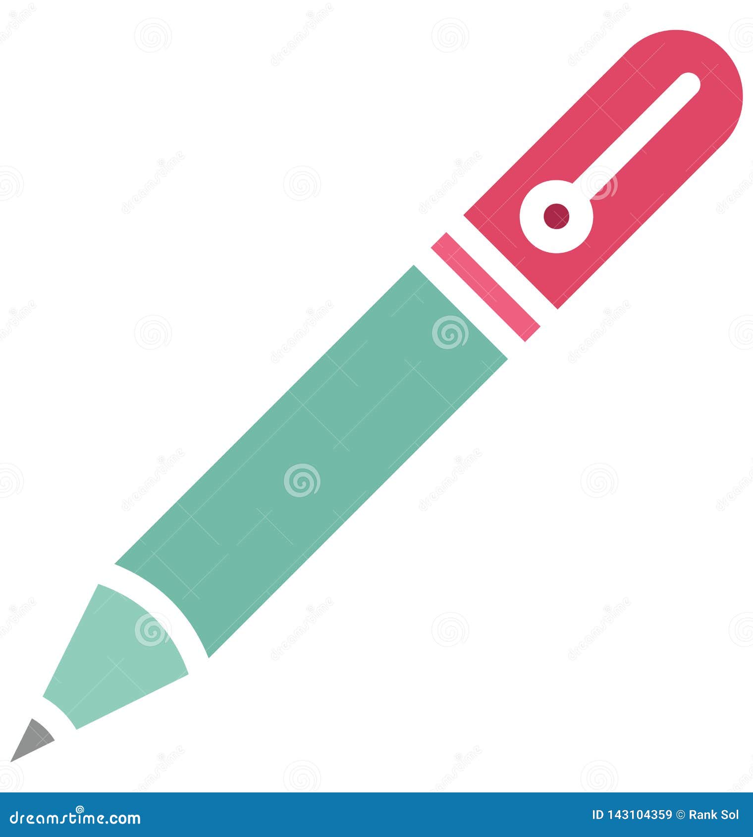 Ballpoint Isolated Vector Icon Which Can Easily Modify or Edit Stock ...