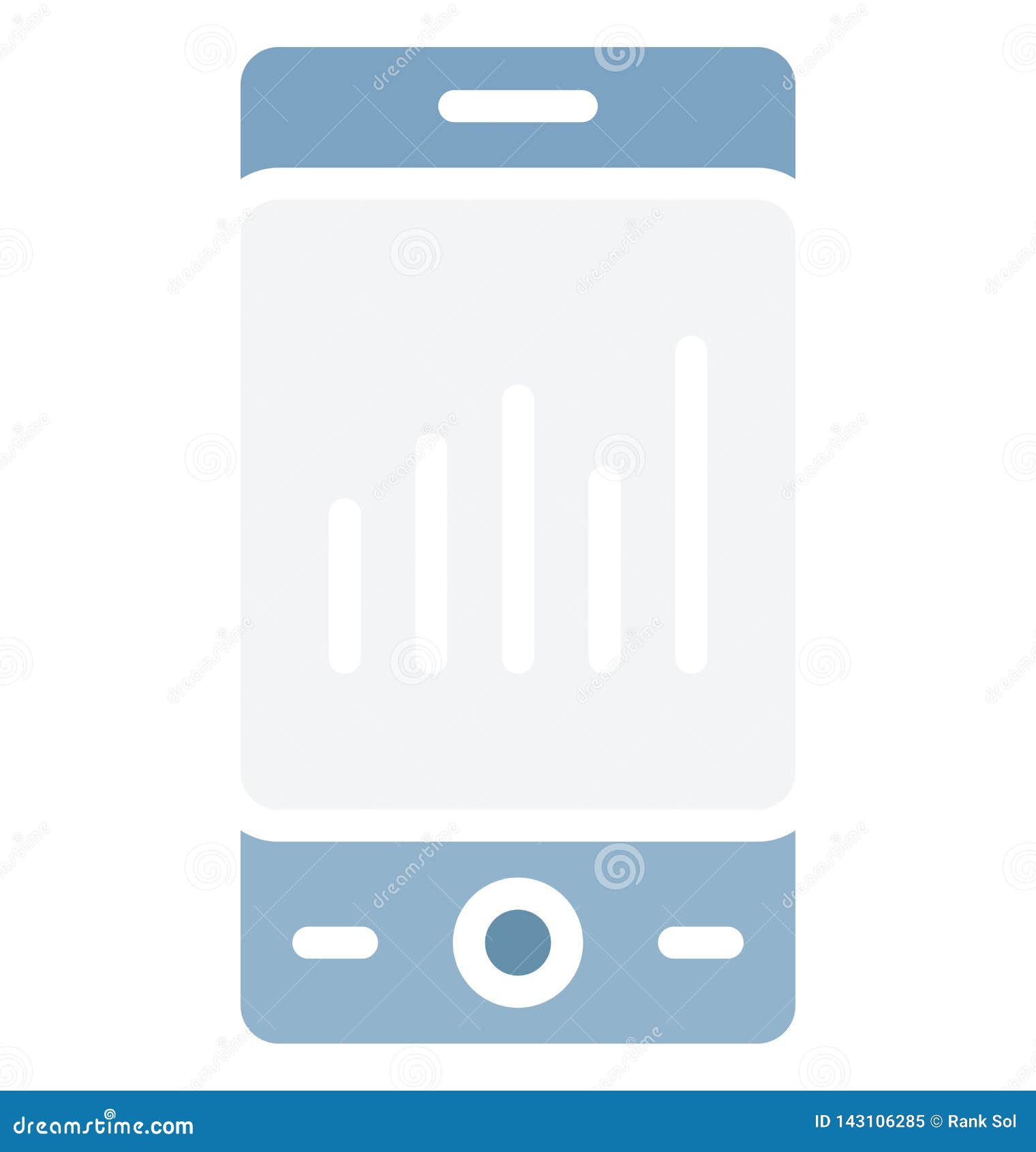 Mobile Graph Isolated Vector Icon Which Can Easily Modify or Edit Stock ...