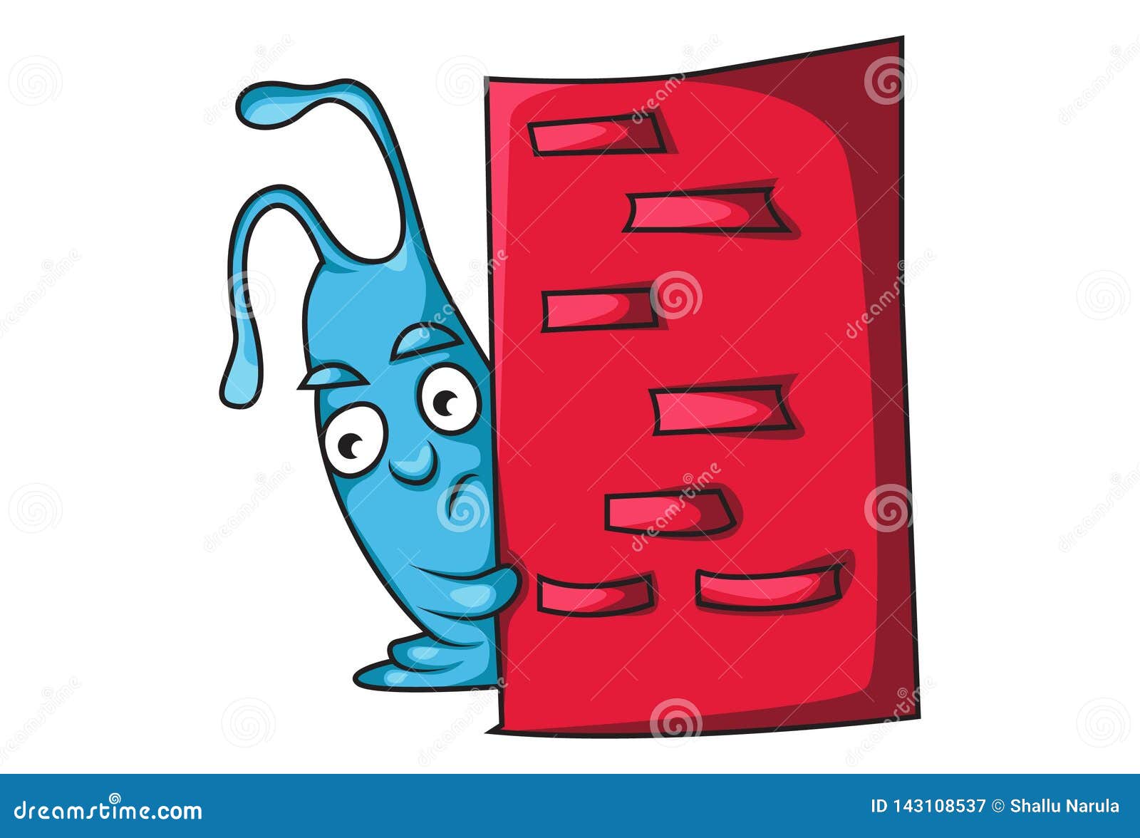Vector Cartoon Illustration of Cute Monster. Stock Vector ...