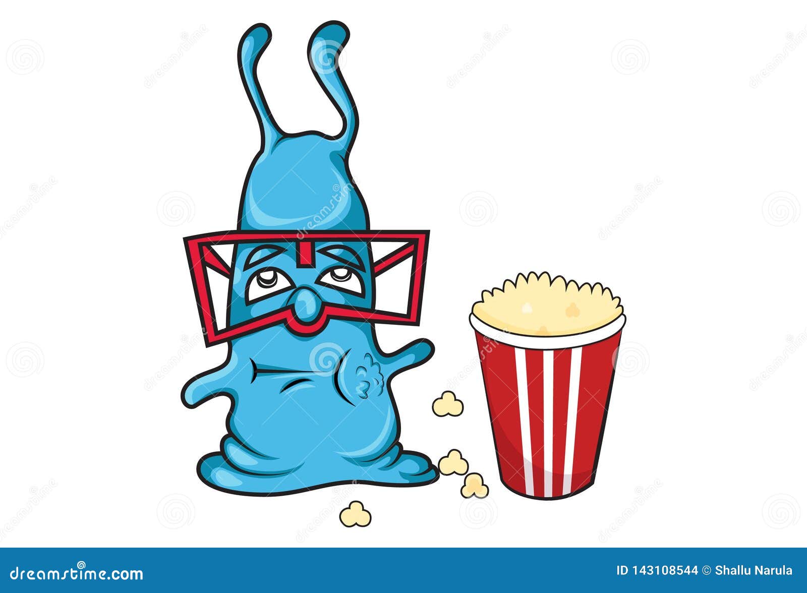 Devil Popcorn Vending Machine Is Formed Cartoon Vector Illustration ...