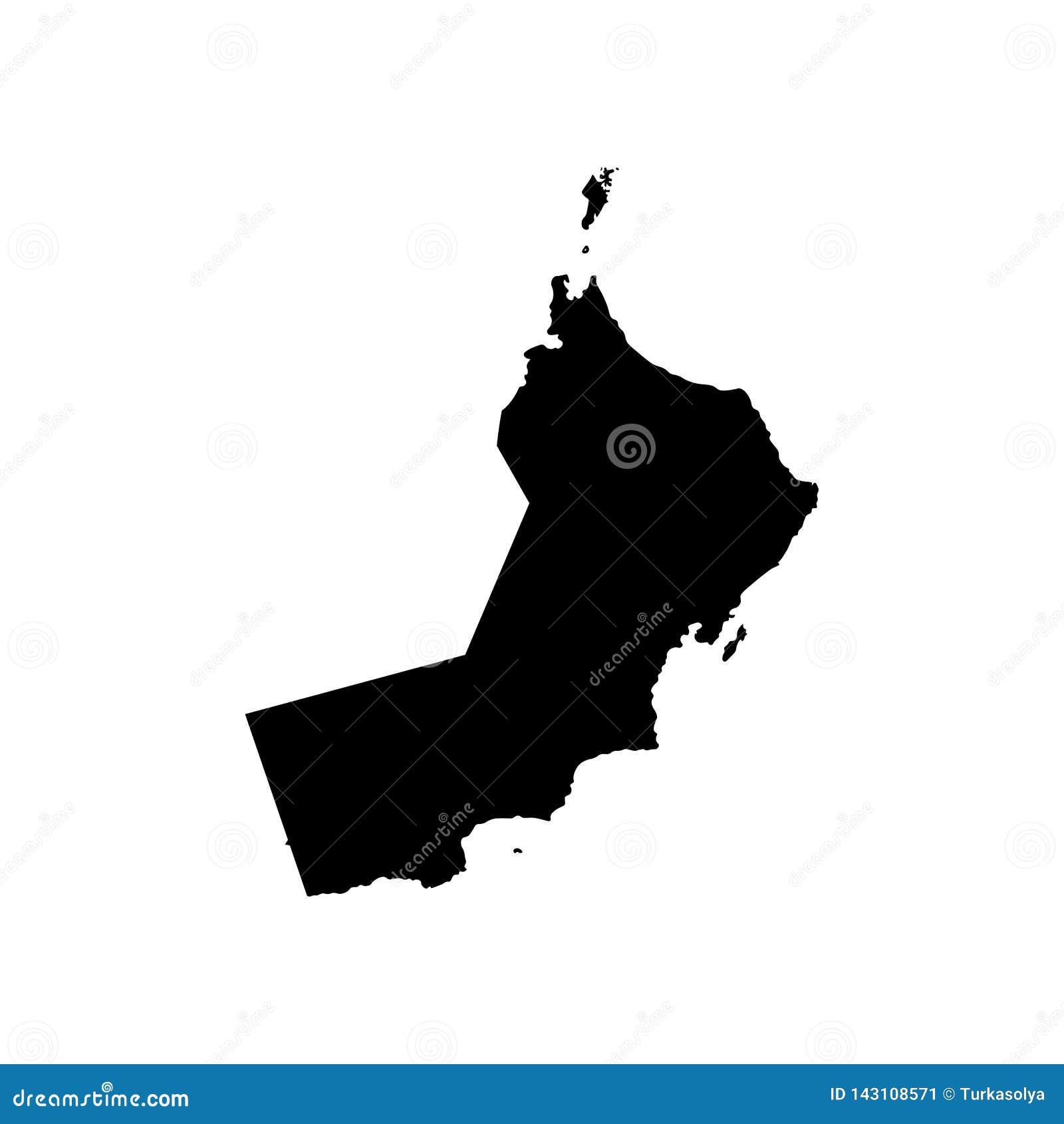 Vector Isolated Illustration Icon with Simplified Map of Sultanate of ...
