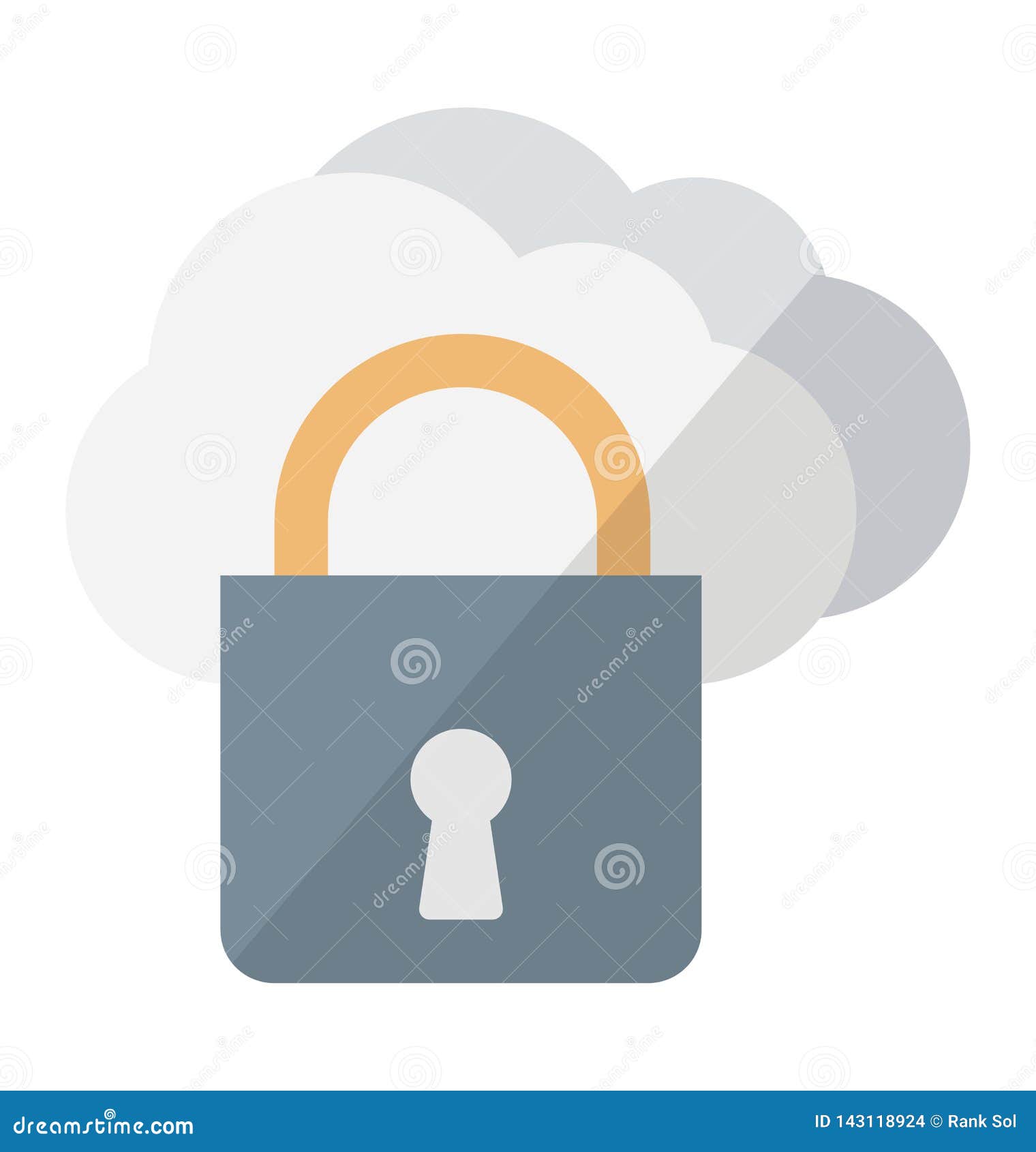 Cloud Computing Security Vector Icon Which Can Easily Modify or Edit ...