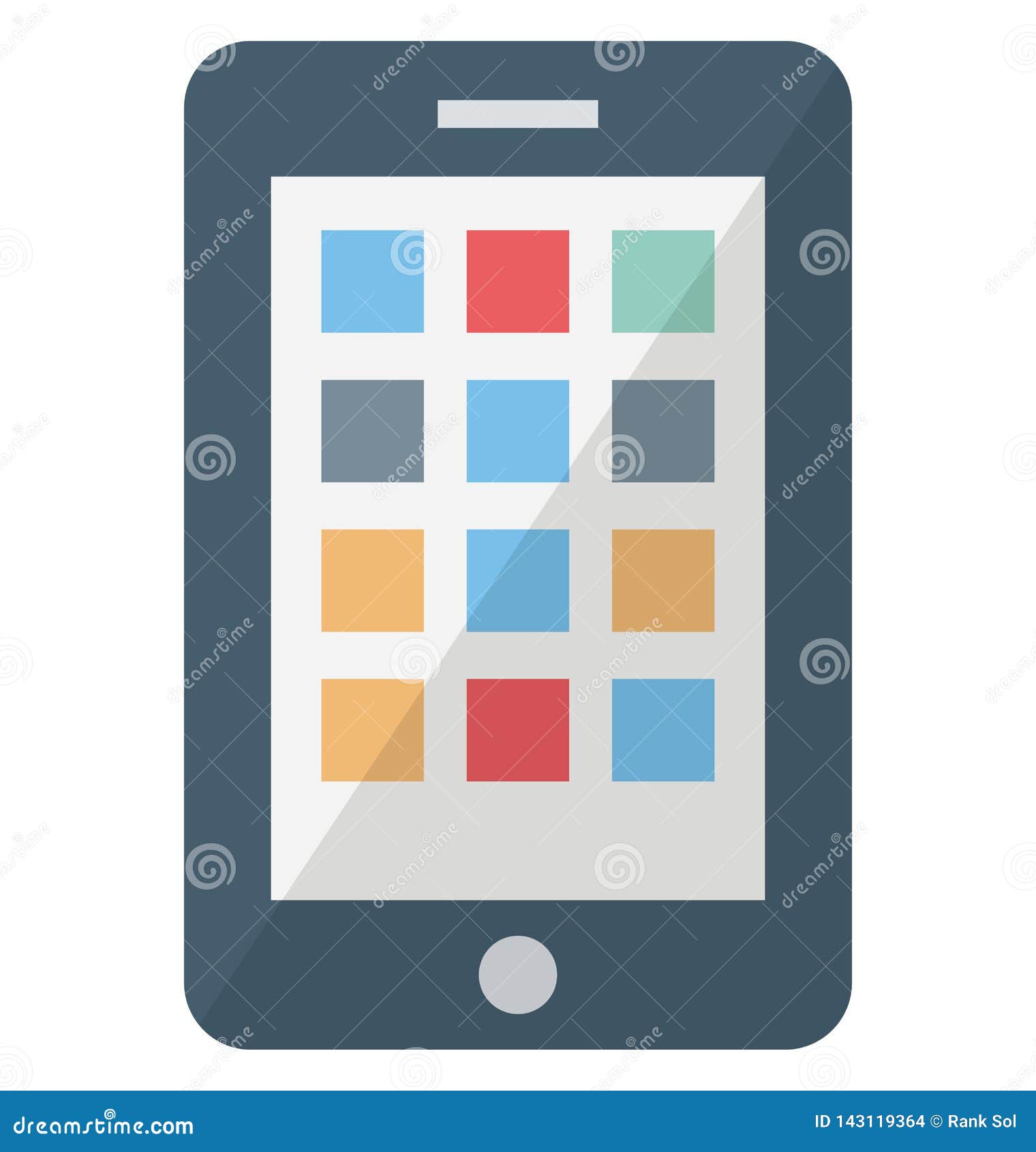 Mobile Apps Menu Vector Icon Which Can Easily Modify or Edit Stock ...