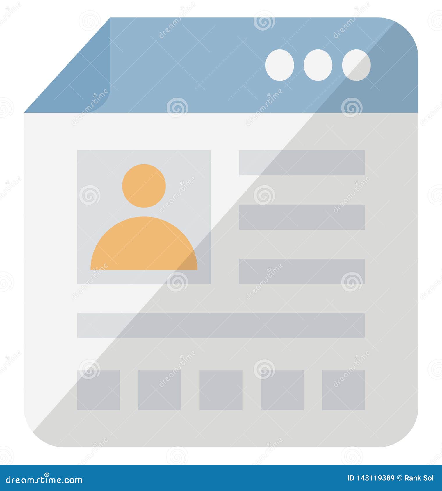 Personal Blog Site Vector Icon Which Can Easily Modify or Edit Stock ...