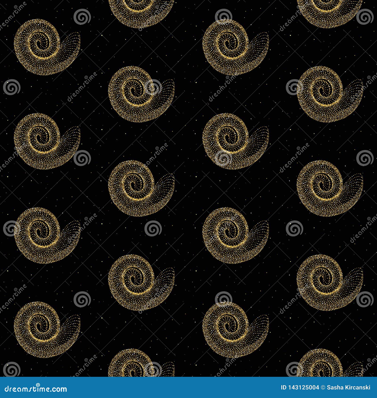 Nautilus Seamless Vector Pattern Stock Vector - Illustration of ...