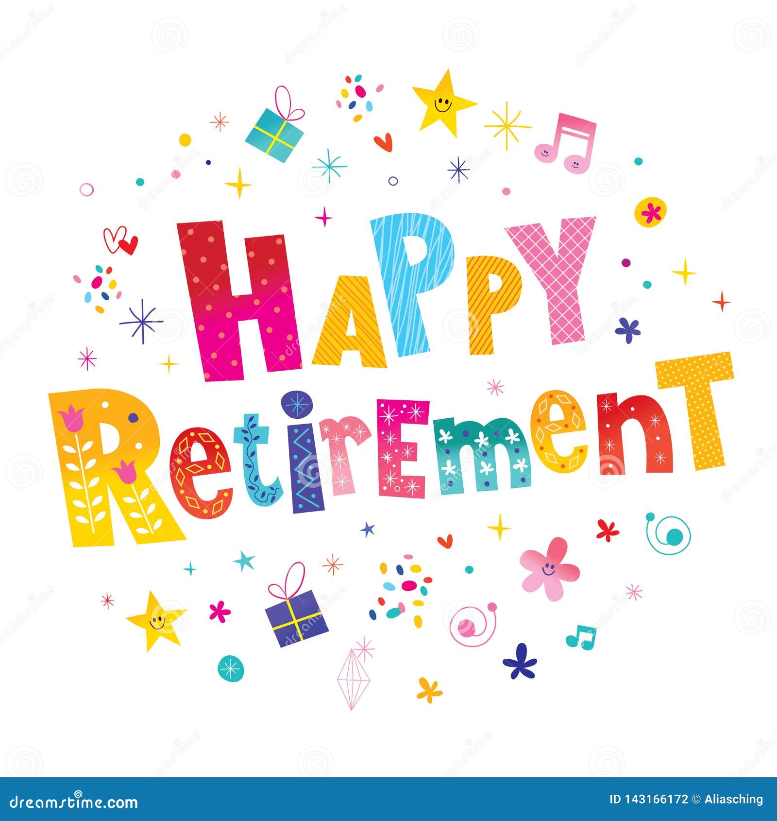 Happy retirement stock vector. Illustration of vector - 143166172