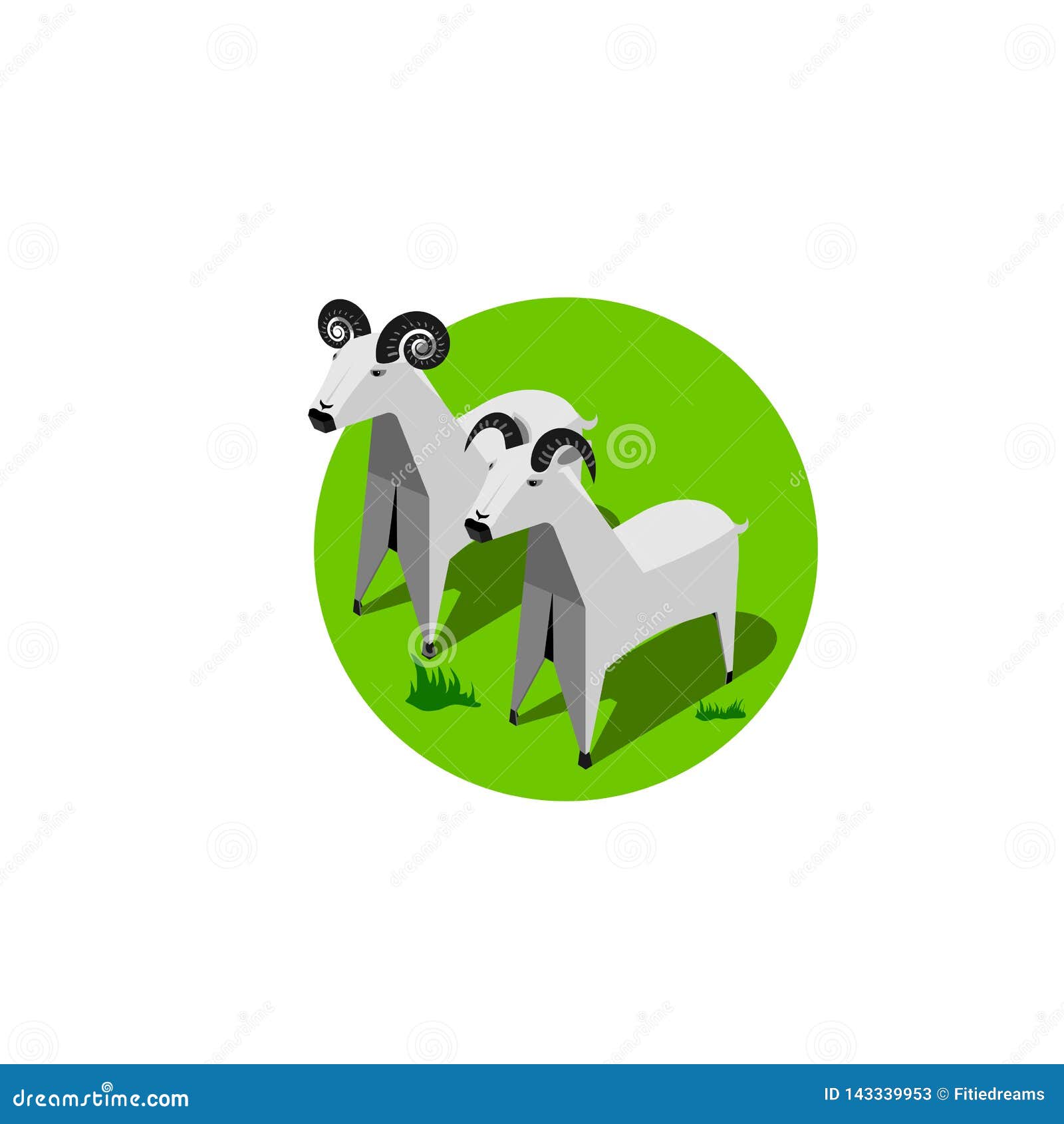 Vector Paper Box Animal,Goats Stock Vector - Illustration of paperwork ...