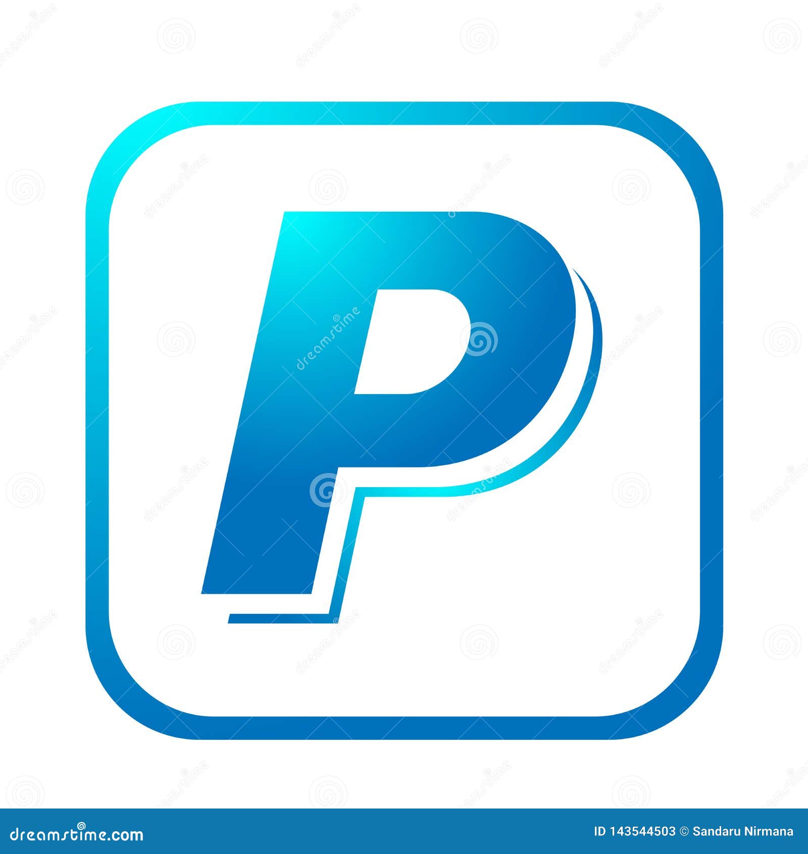 PayPal Online Bank Logo Button Icon in Blue Vector with Modern Gradient ...