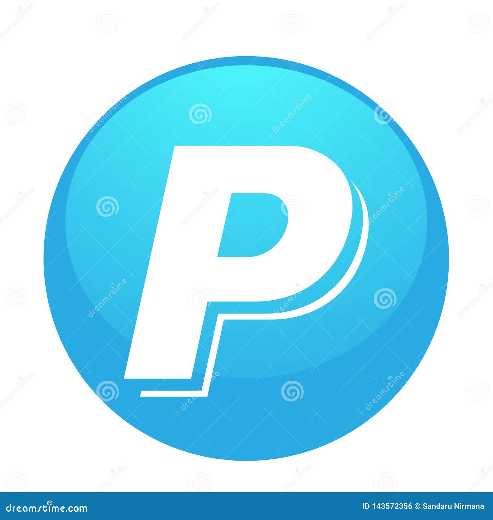 PayPal Online Bank Logo Button Icon in Blue Vector with Modern Gradient ...