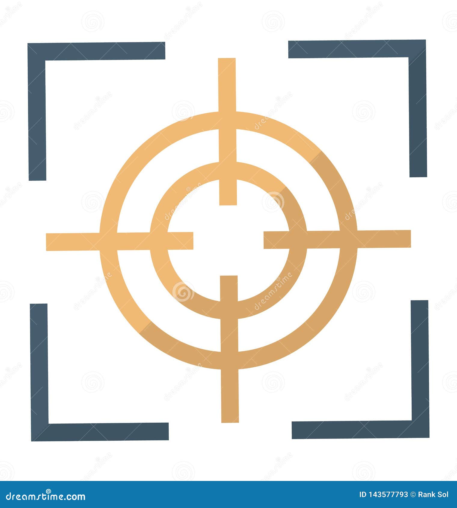 Gun Sight Isometric Isolated Icon Which Can Be Easily Modified or Edit ...