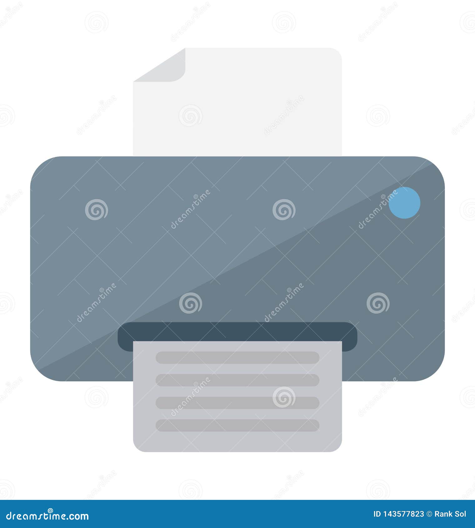 Computer Printer Isometric Isolated Vector Icon Which Can Be Easily ...