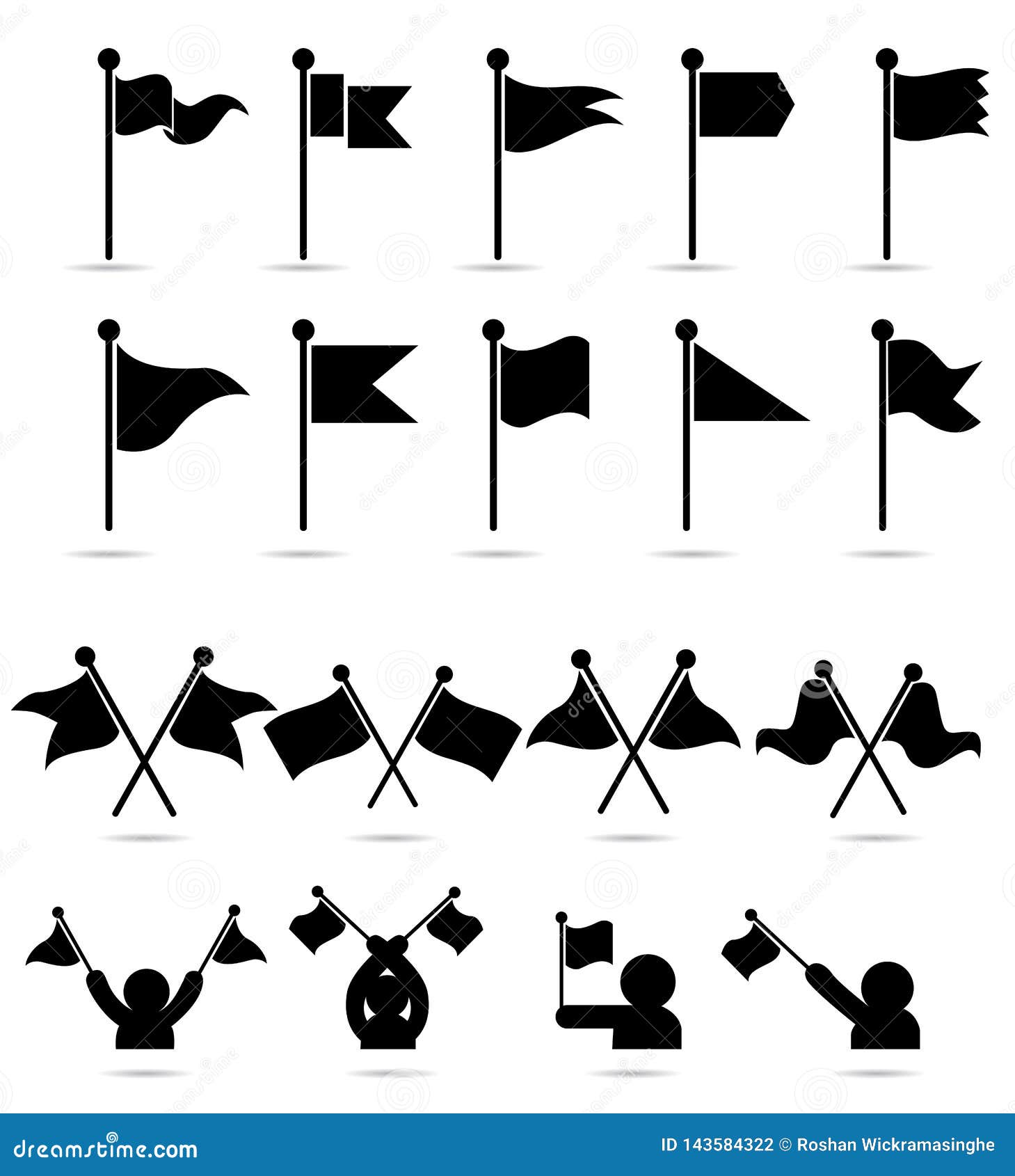 Flag waving designs stock vector. Illustration of background - 143584322