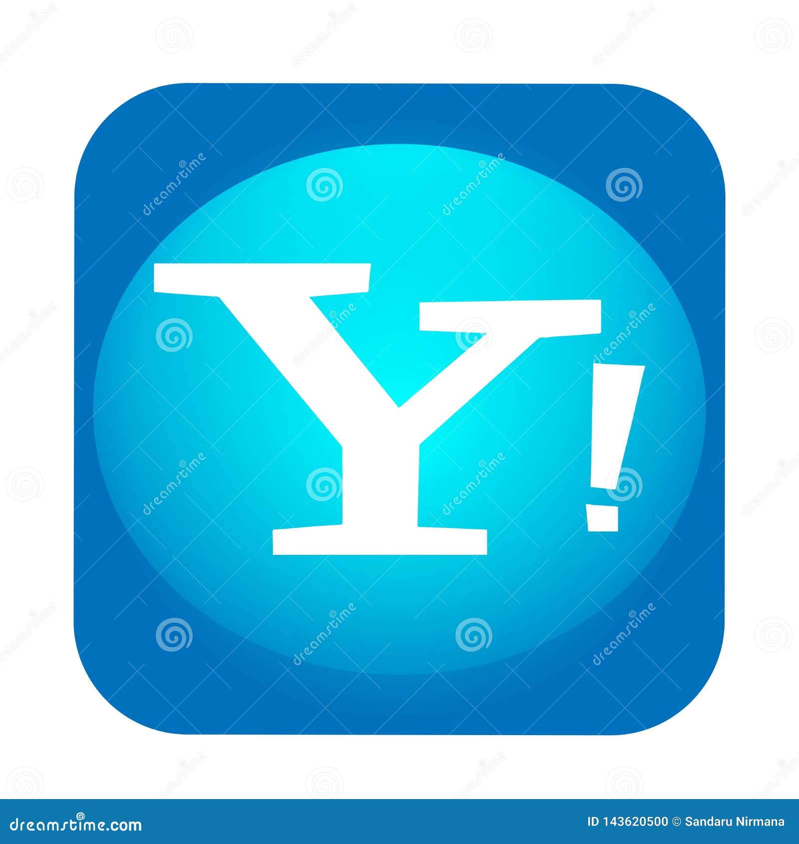 Yahoo Mail Social Media Logo Button Icon In Vector With Modern Gradient ...