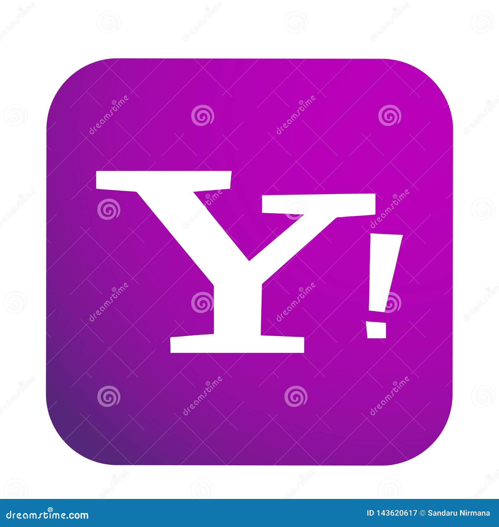 Yahoo Mail Social Media Logo Button Icon in Vector with Modern Gradient ...