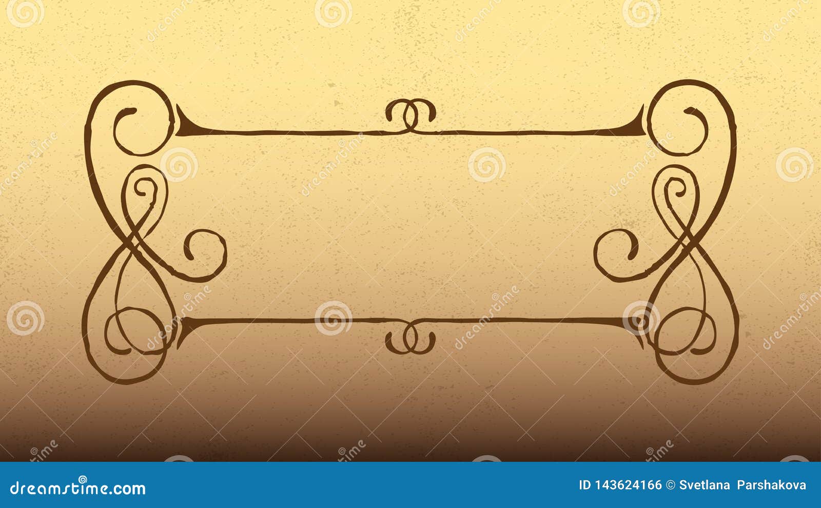 Frame, Banner with Vignette Elements. Stock Vector - Illustration of ...