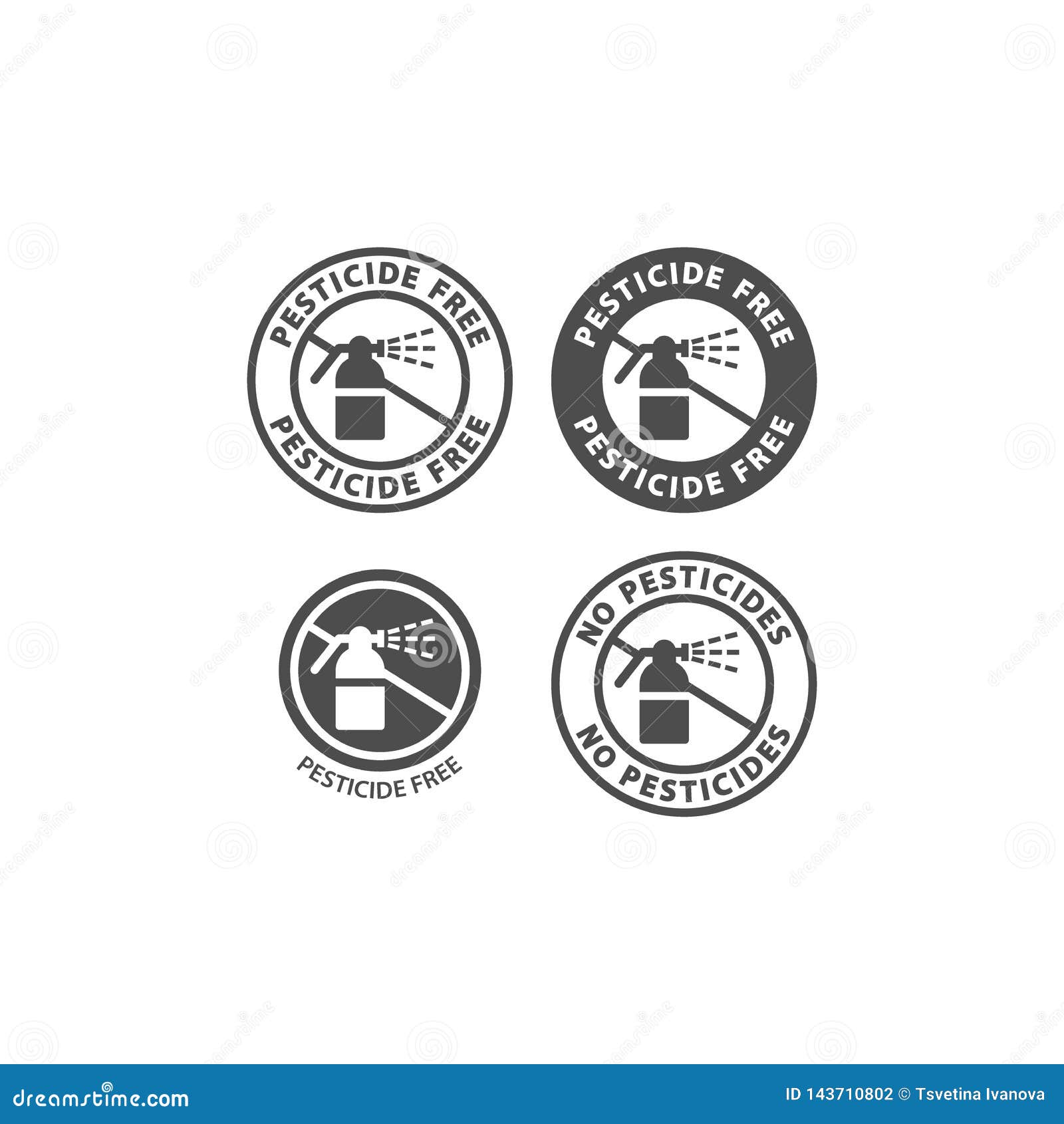 Pesticide Free Line Vector Label | CartoonDealer.com #273923947