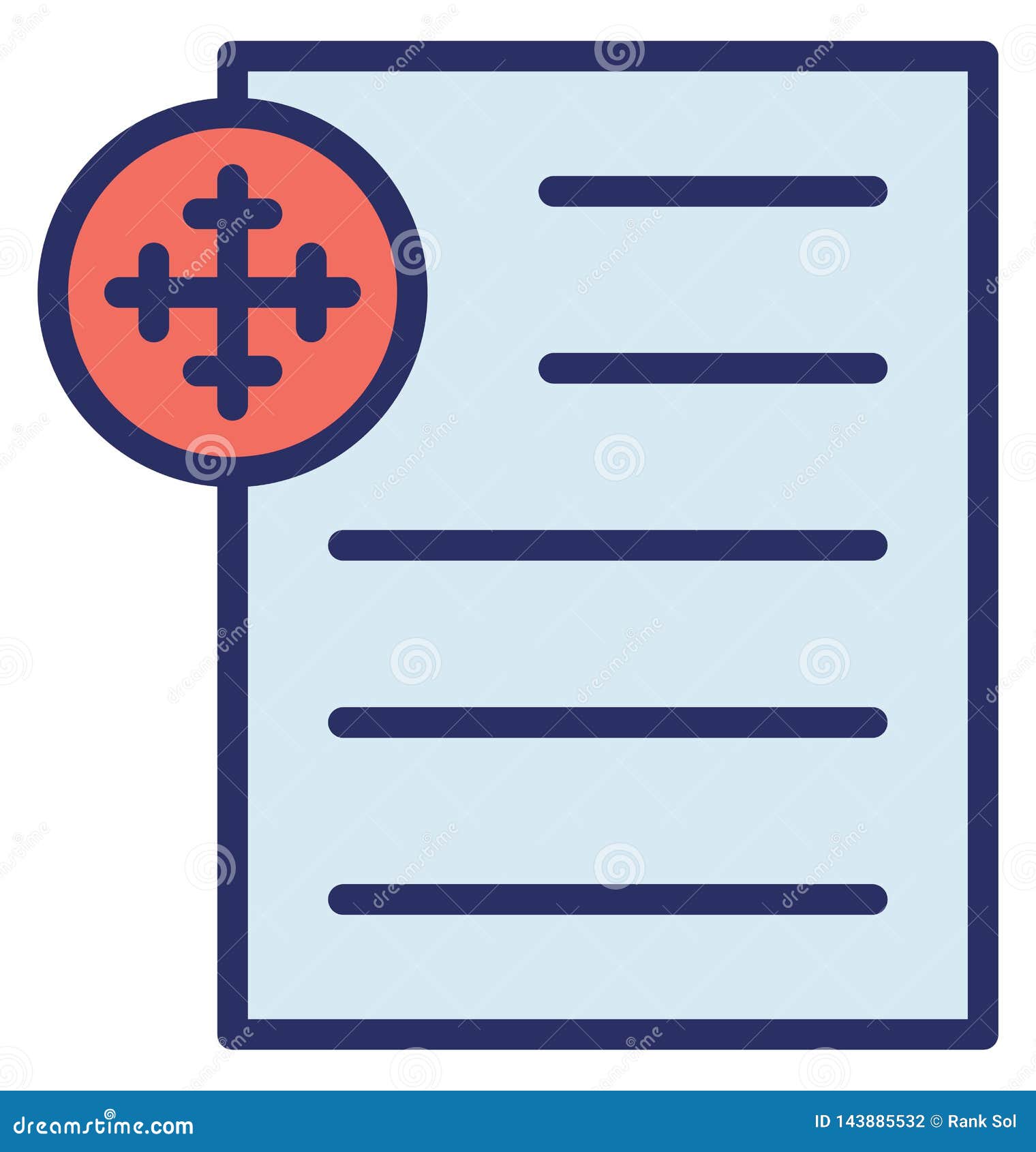 Answer Sheet Isolated Vector Icon Which Can Easily Modify or Edit Stock ...