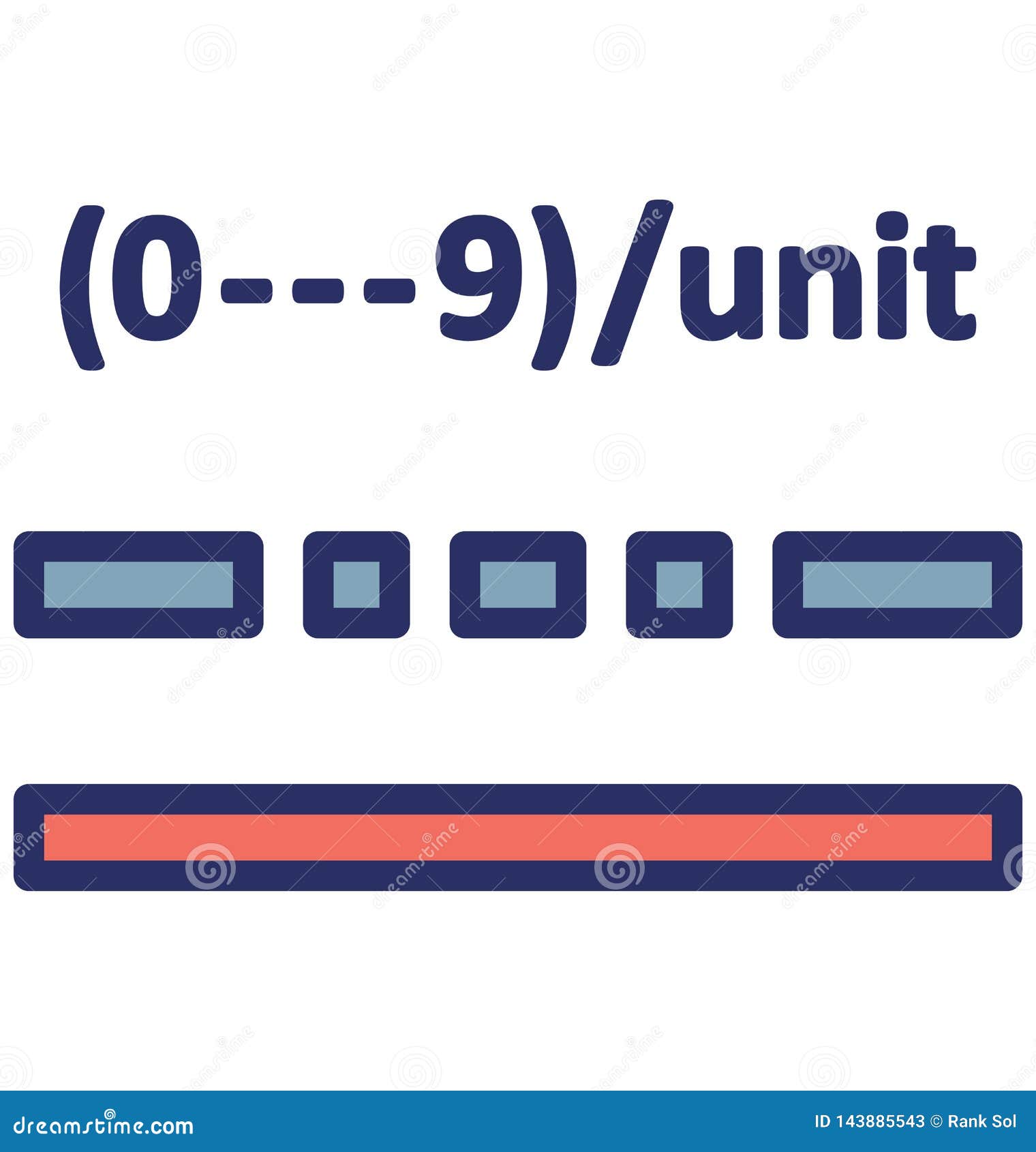 Digit Units Isolated Vector Icon Which Can Easily Modify or Edit Stock ...