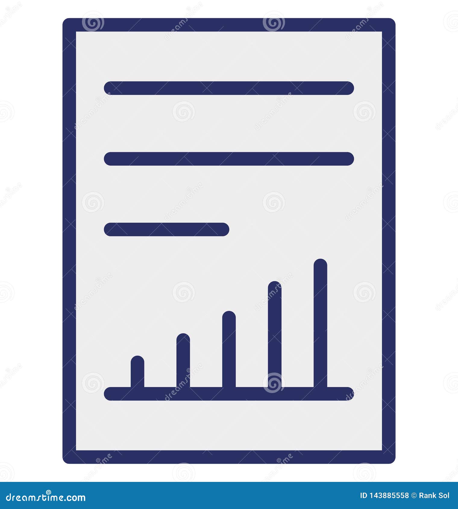 Graph Report Isolated Vector Icon Which Can Easily Modify or Edit Stock ...