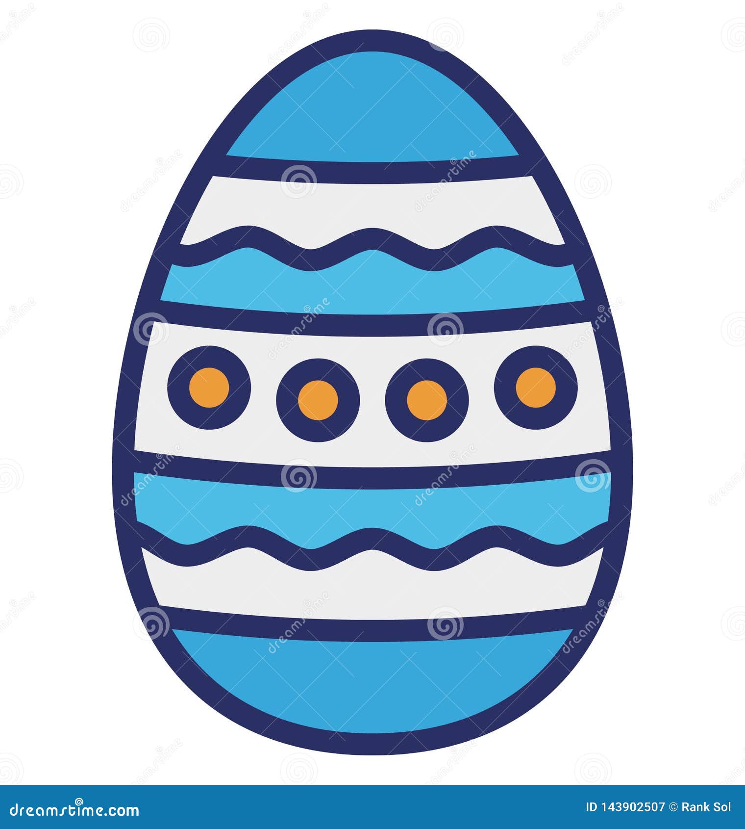 Basic RGB Decorative Egg Easter Isolated Vector Icon Which Can Easily ...