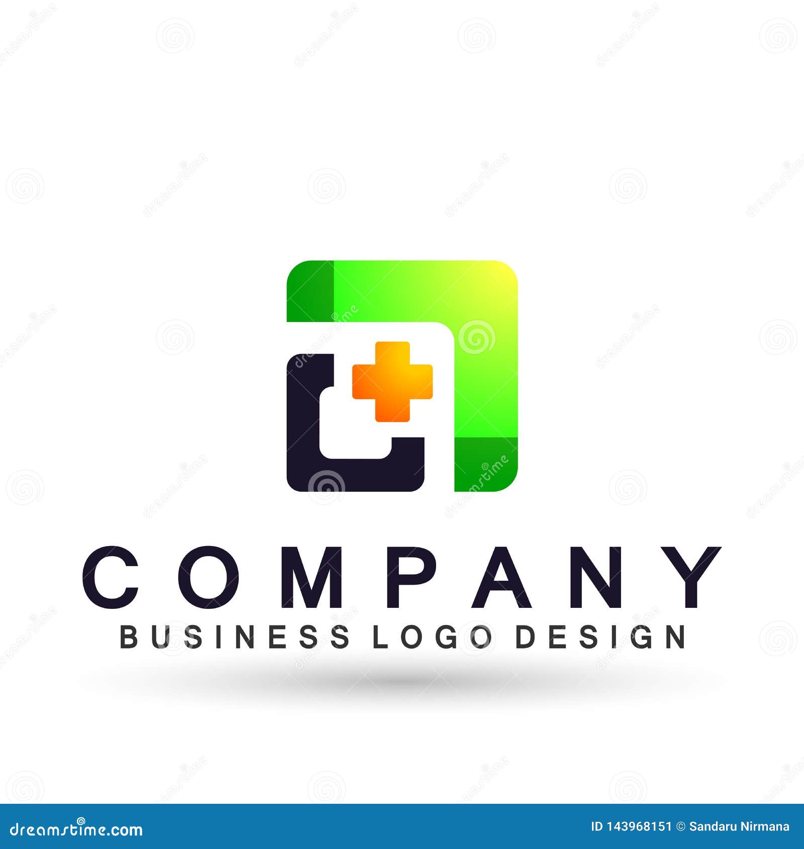 Medical Care Globe Family Health Square Shaped Concept Logo Icon ...