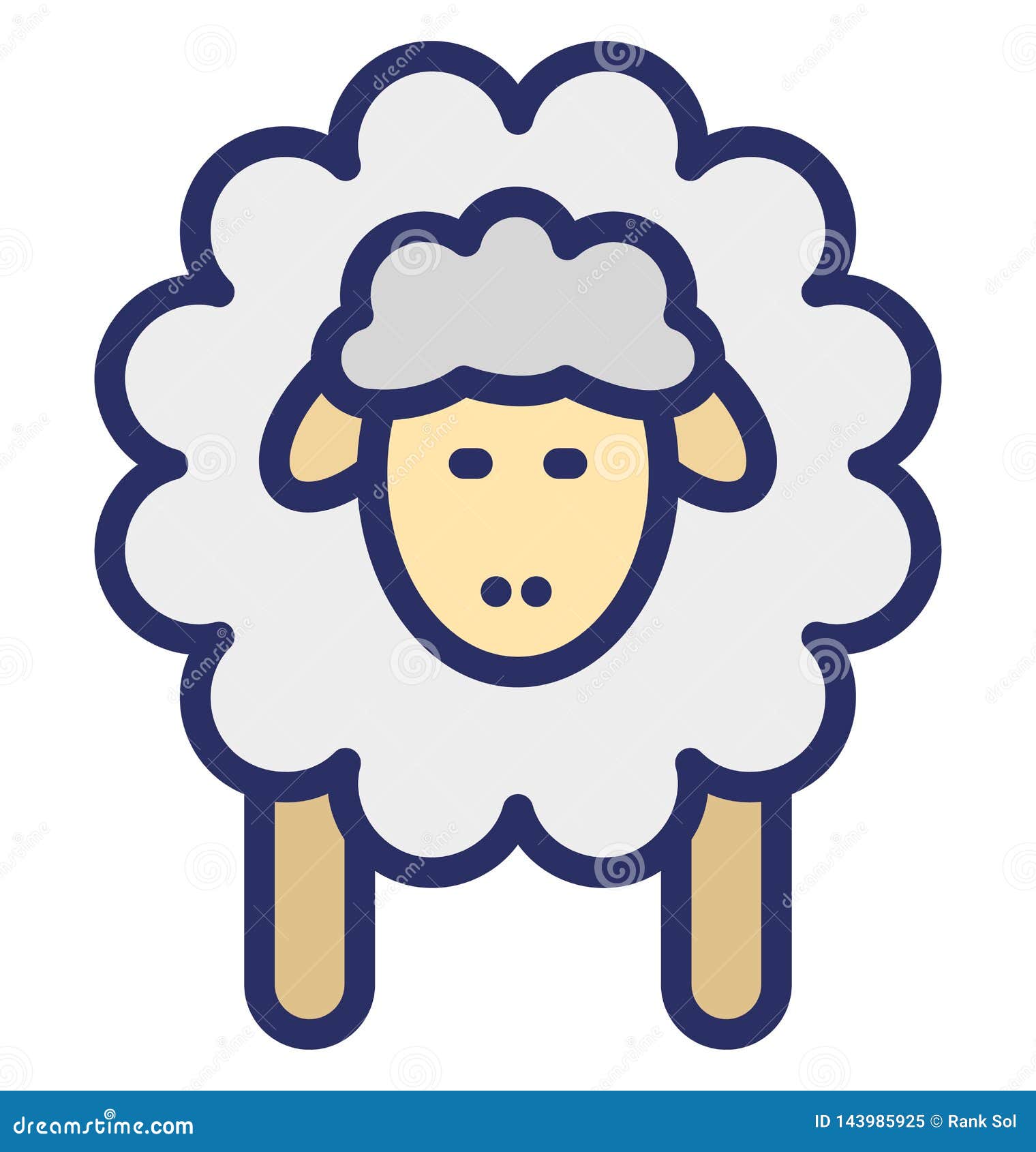 Mutton, Ram Isolated Vector Icon Which Can Easily Modify or Edit Stock ...