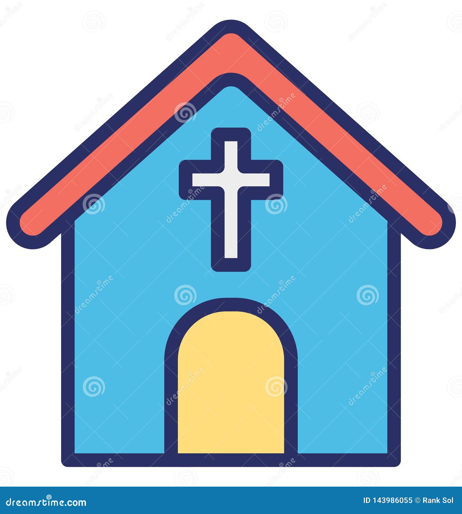 Chapel, Christians Building Isolated Vector Icon Which Can Easily ...