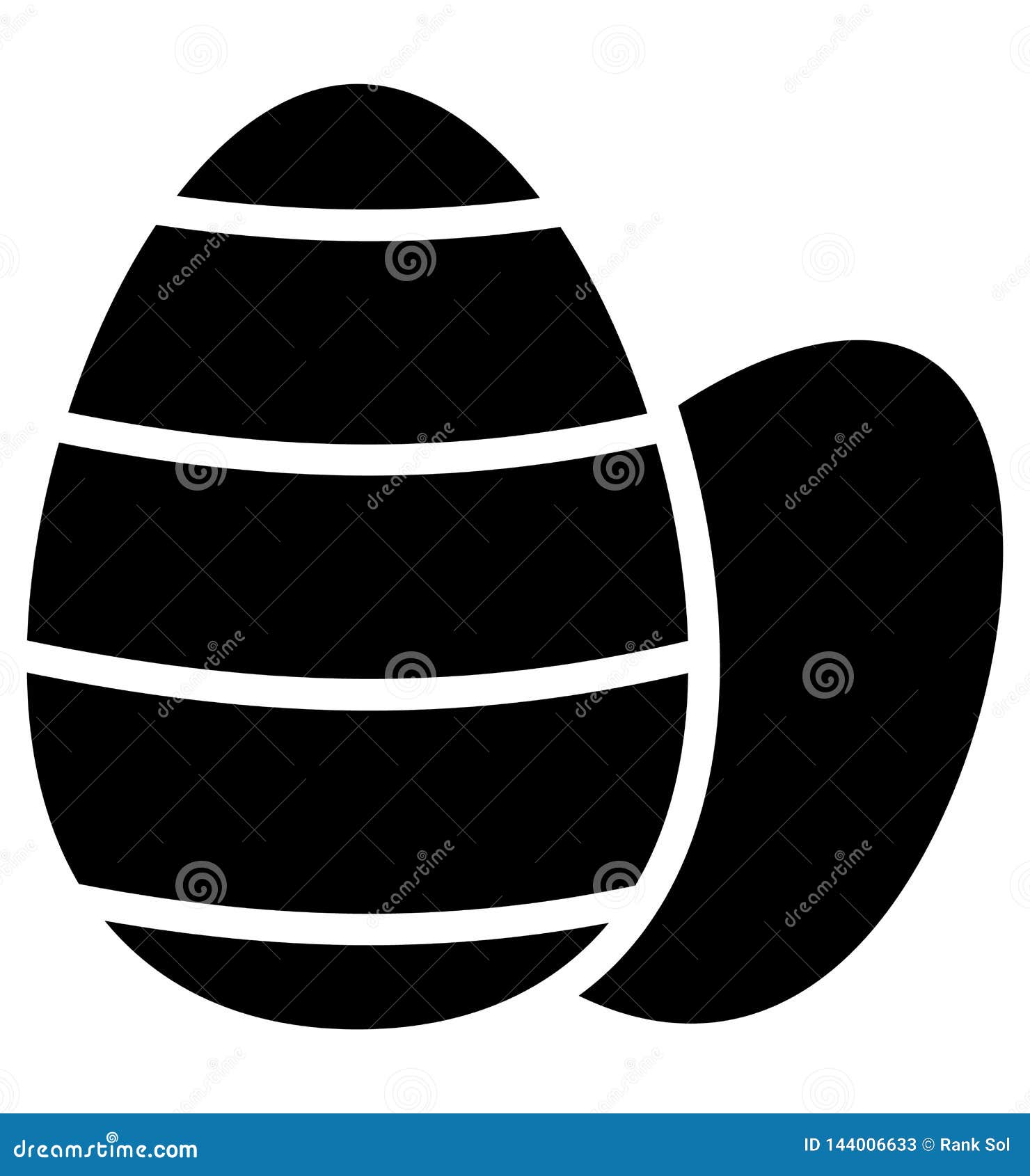 Break Egg, Decorative Egg Isolated Vector Icon Which Can Easily Modify ...