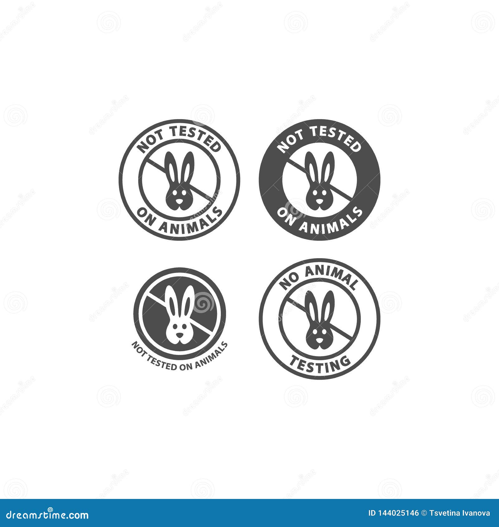 Not Tested on Animals and No Animal Testing Vector Sign. Stock Vector ...