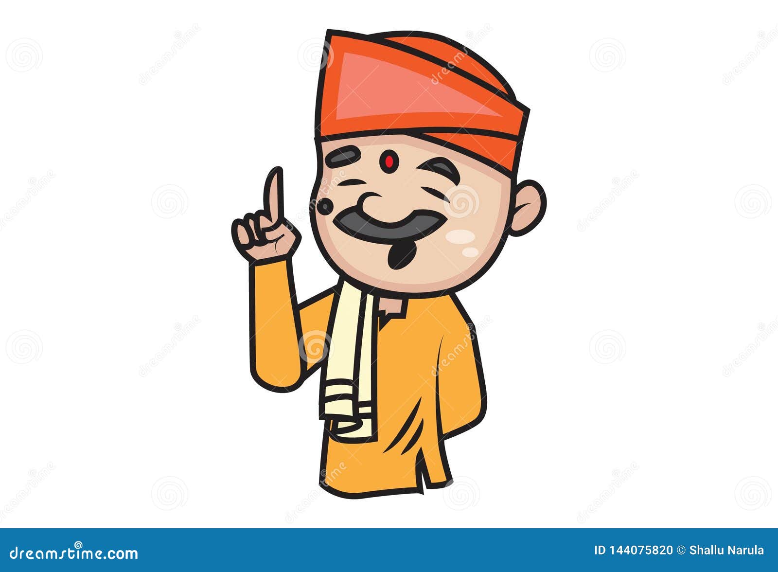 Pandit Ji Vector Mascot Logo | CartoonDealer.com #265403902