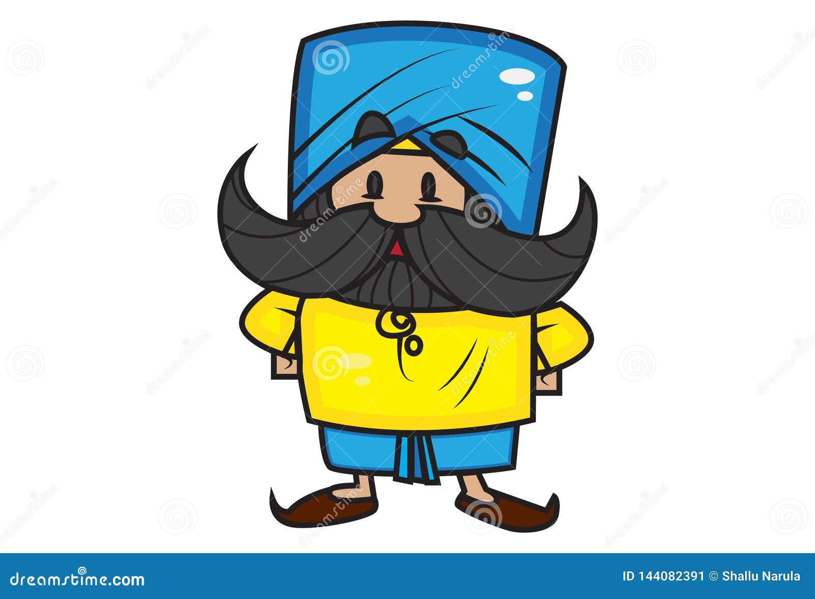 Vector Cartoon Illustration of Mustache Man . Stock Vector ...