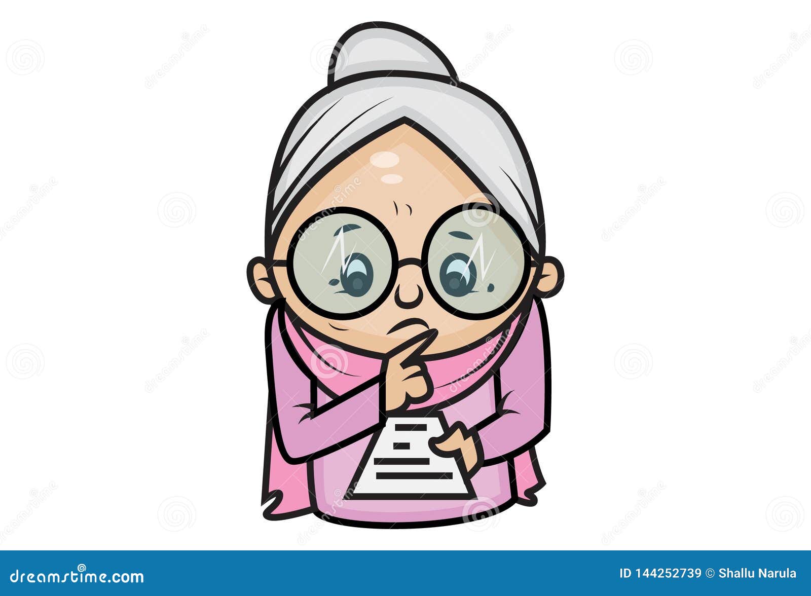 Grandmother Thinking. Confused Older Female, Thoughtful Senior Woman ...