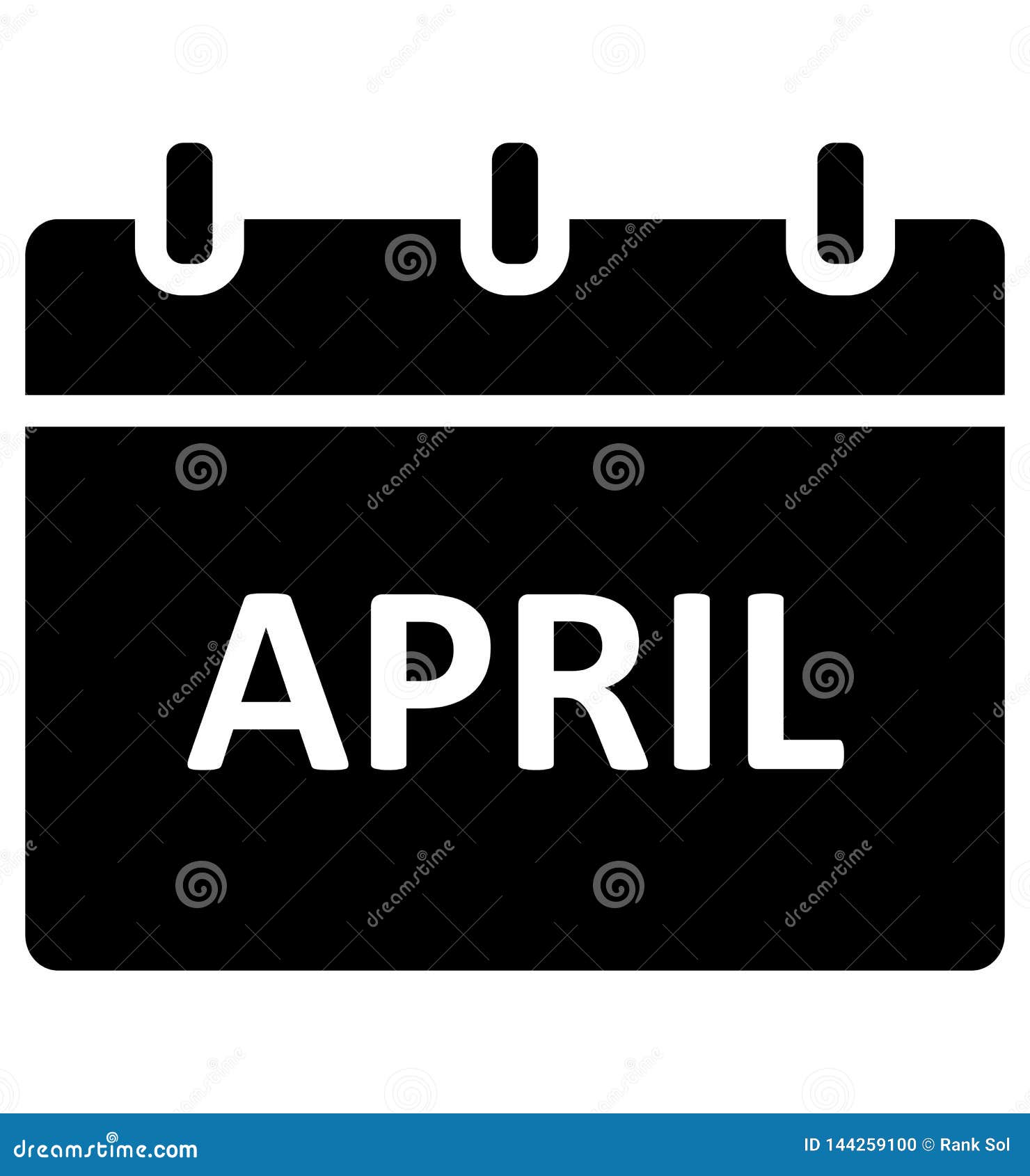April, Calendar Isolated Vector Icon Which Can Easily Modify or Edit ...