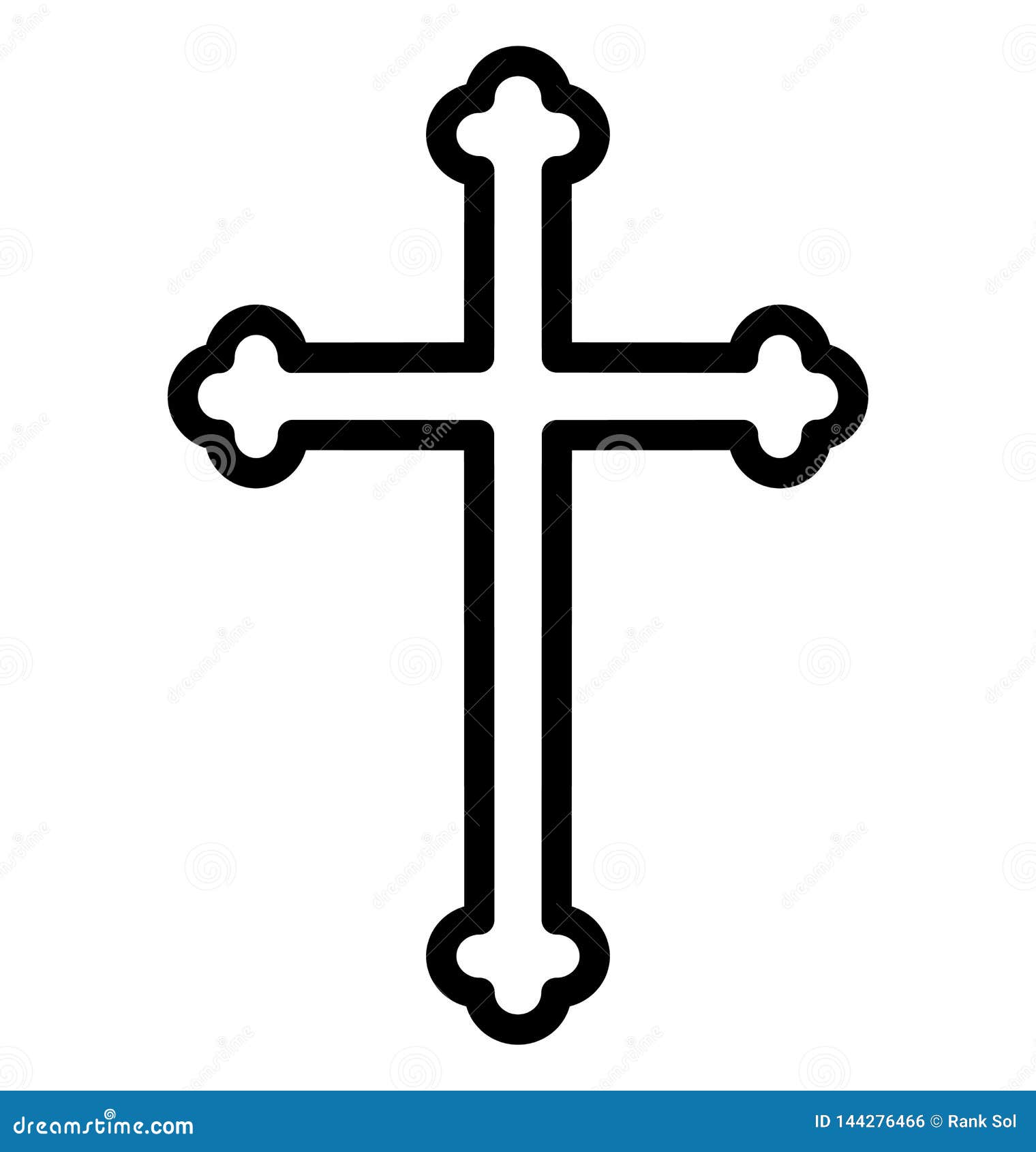 Christian Cross, Christianity Isolated Vector Icon Which Can Easily ...