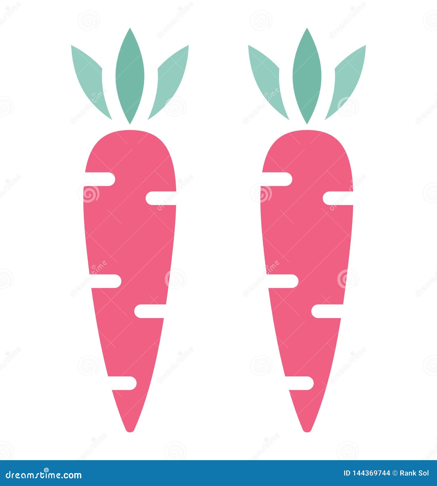 Carrots, Fruit Isolated Vector Icon Which Can Easily Modify or Edit ...