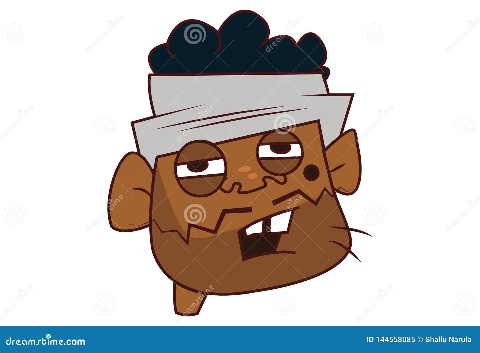 Vector Cartoon Illustration of Cute Labour Man. Stock Vector ...