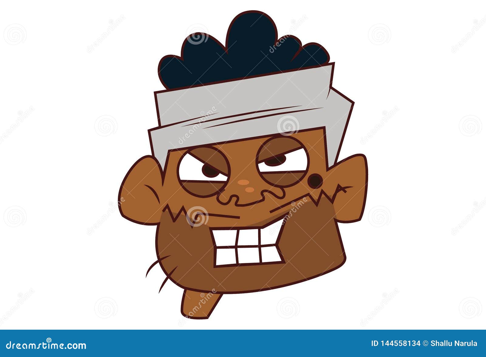 Vector Cartoon Illustration of Cute Labour Man. Stock Vector ...
