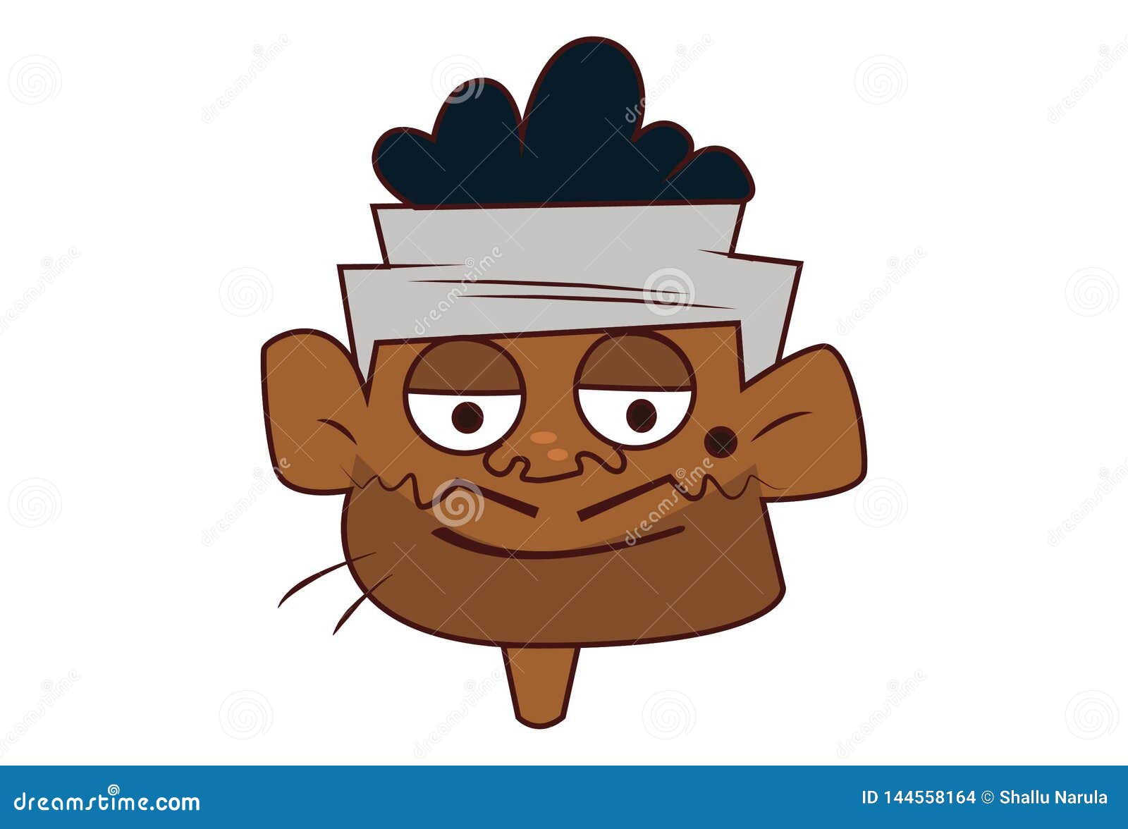 Vector Cartoon Illustration of Cute Labour Man. Stock Vector ...