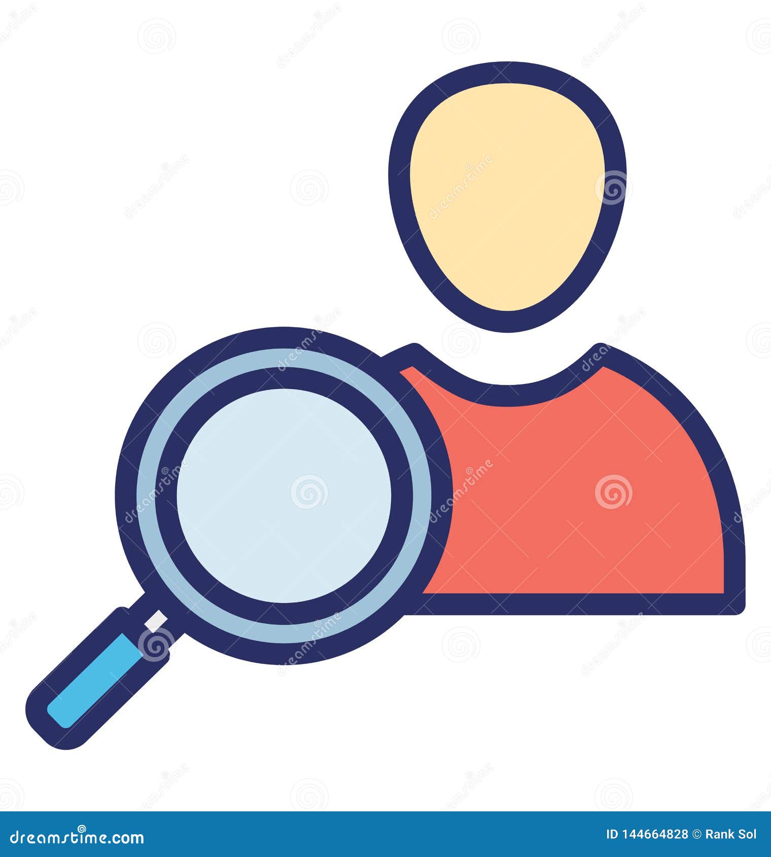 Basic RGB Profile Finder Isolated Vector Icon Which Can Easily Modify ...