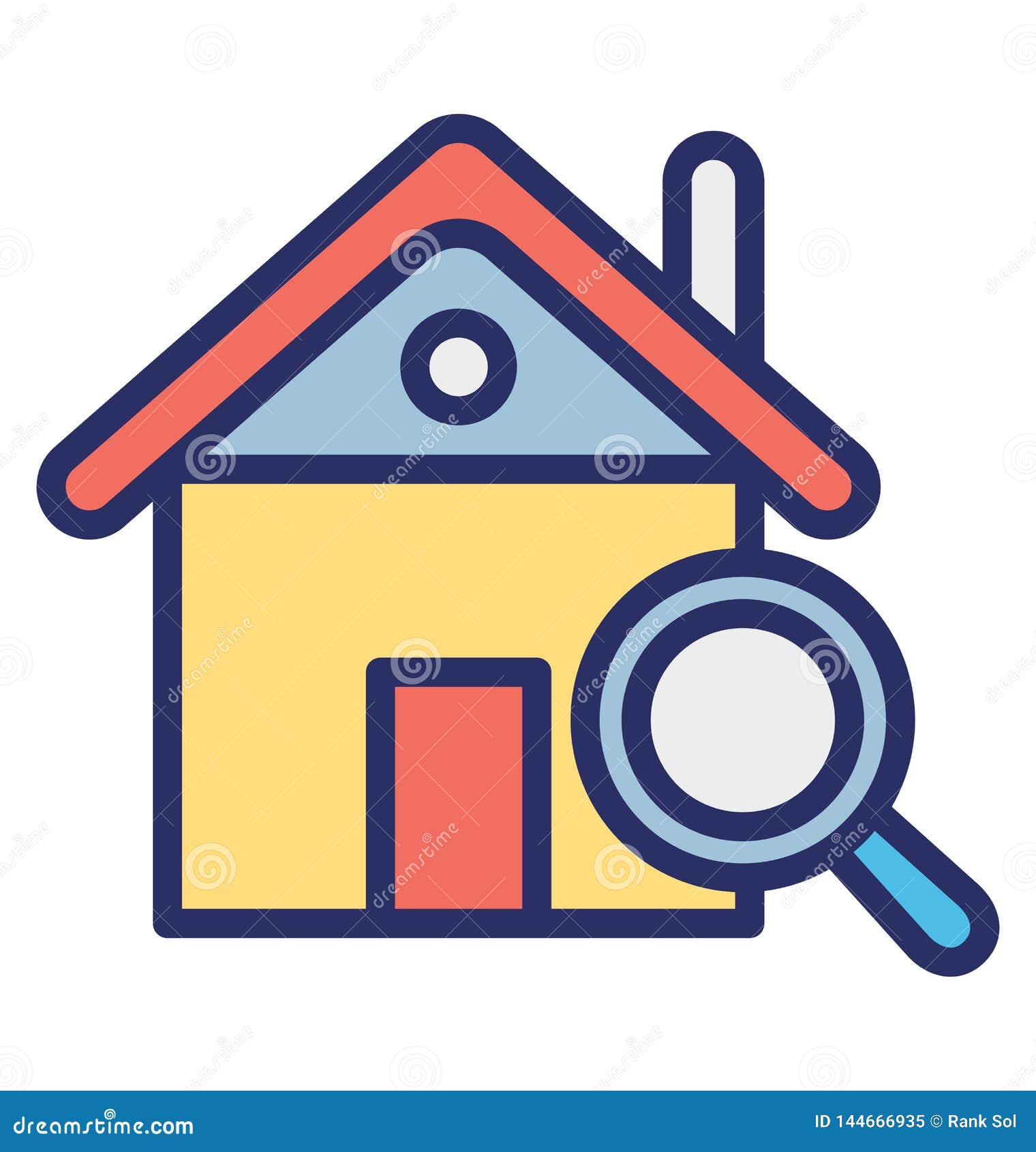 Finding House Isolated Vector Icon Which Can Easily Modify or Edit ...