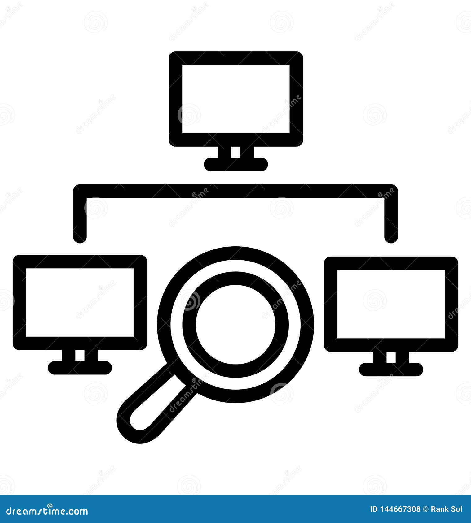 It Monitoring Isolated Vector Icon Which Can Easily Modify or Edit ...