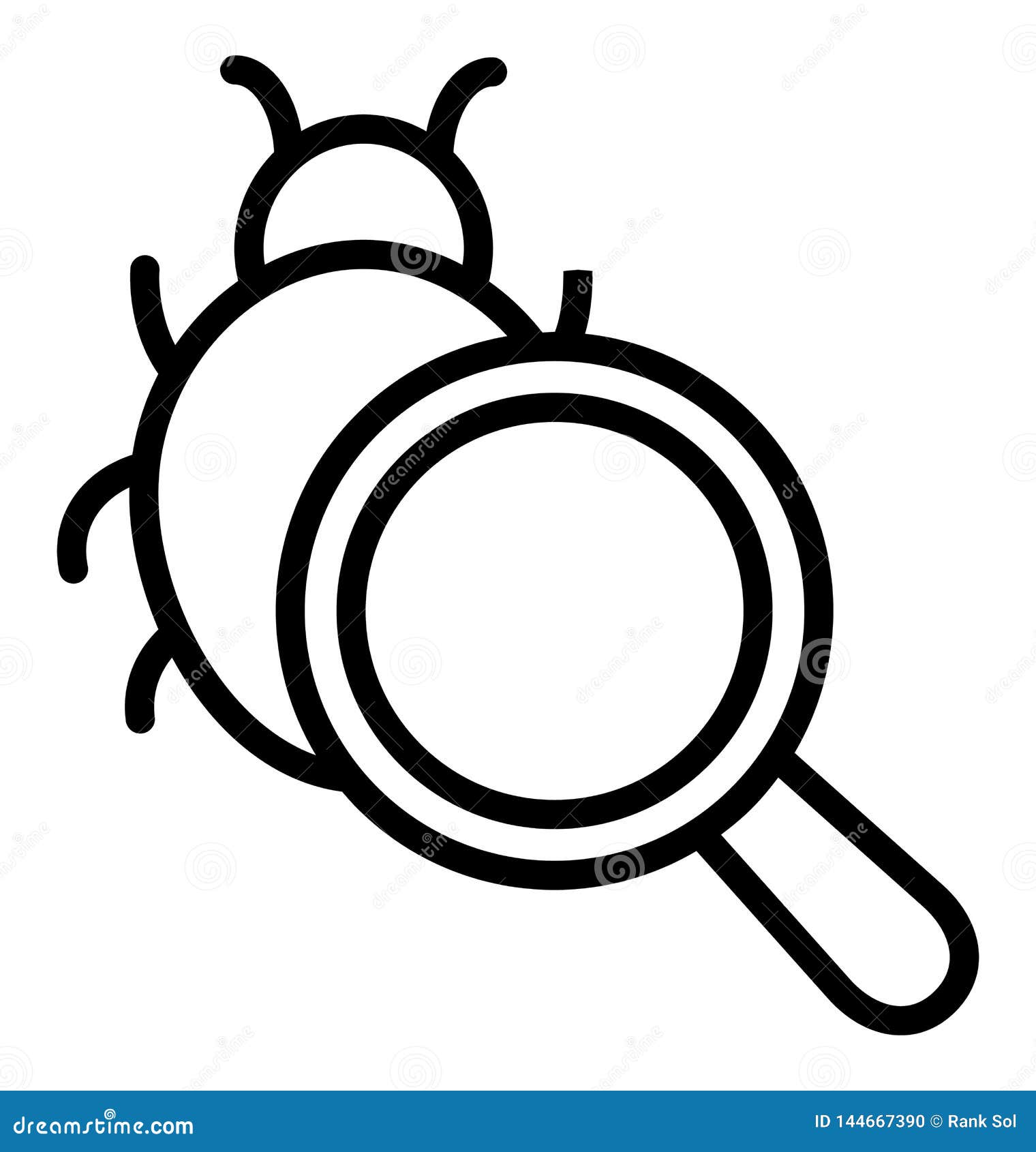 Find Bug Isolated Vector Icon Which Can Easily Modify or Edit Stock ...