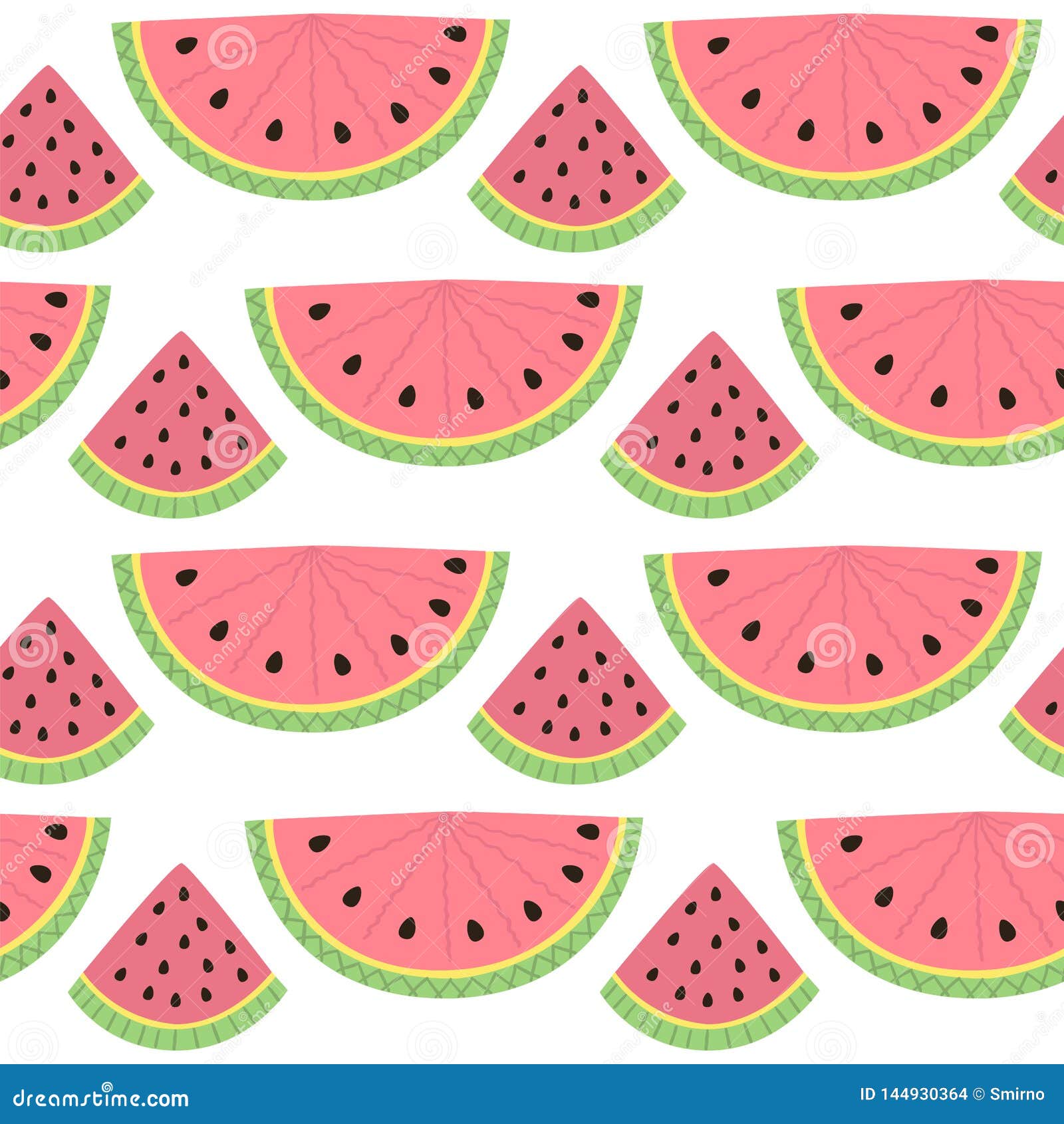 Light Seamless Pattern with Abstract Watermelons. Stock Vector ...