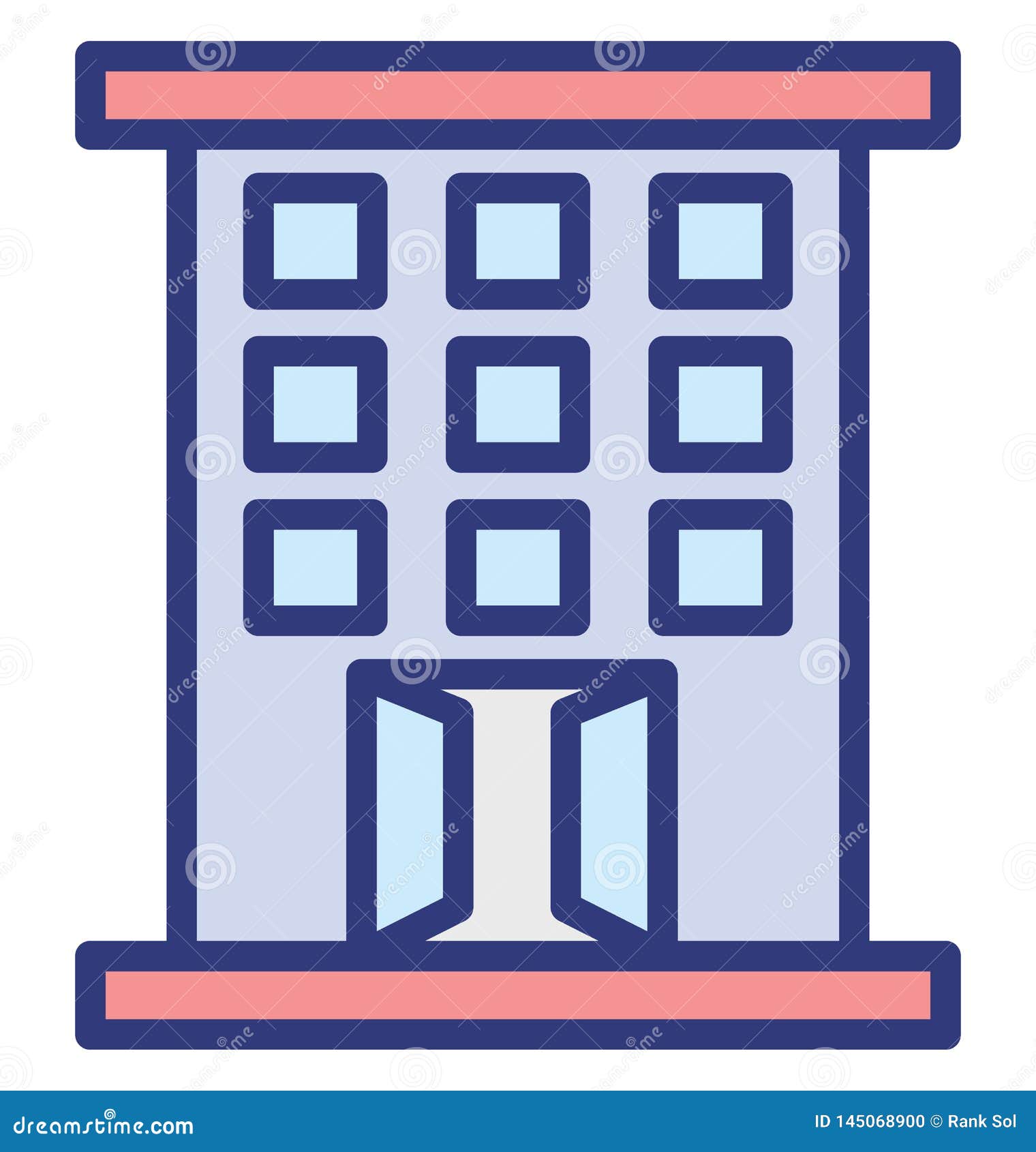 Enterprise Isolated On Piece Of Land. Building Destroying Planet With ...