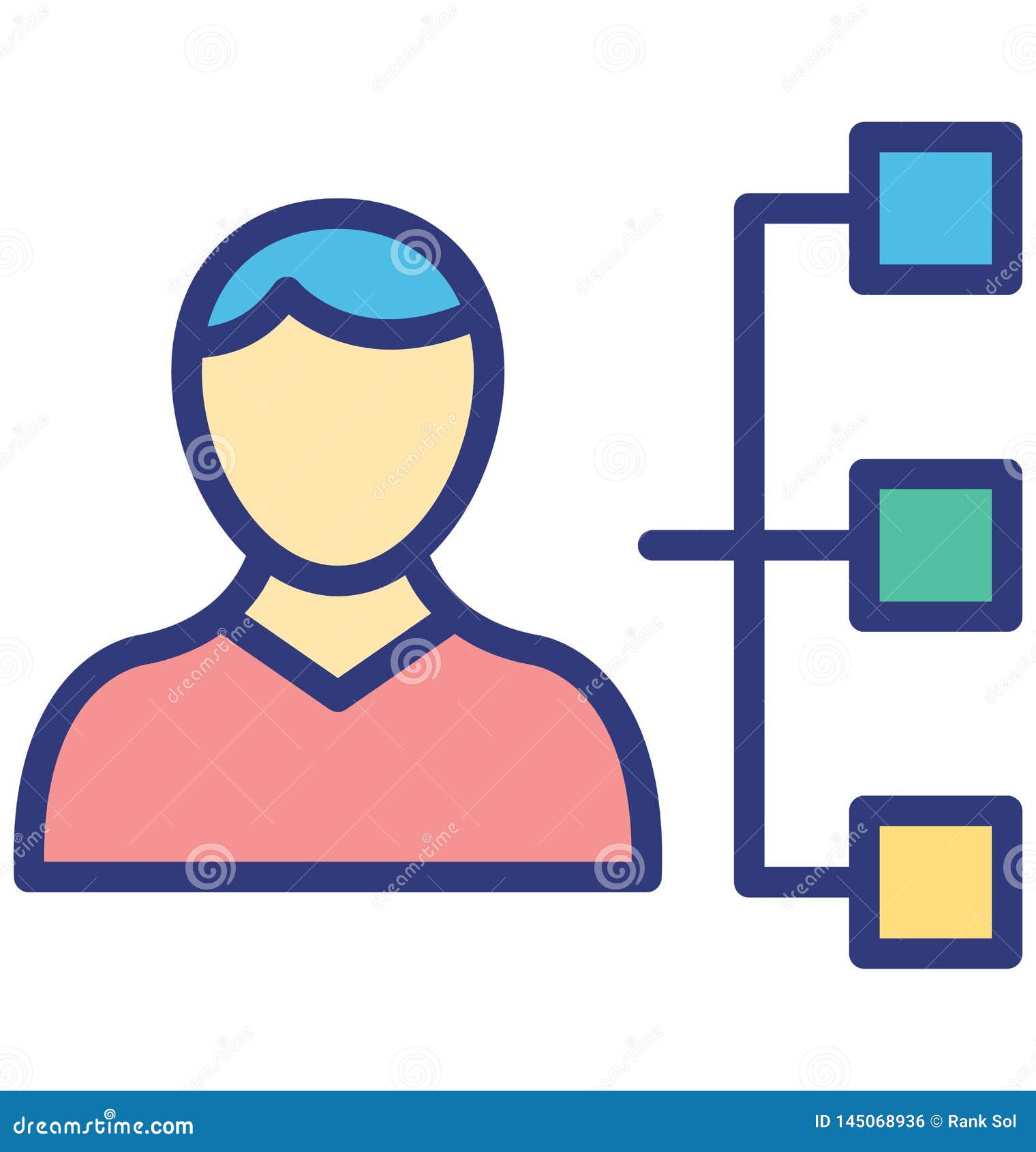 Basic RGB Leadership Isolated Vector Icon Which Can Easily Modify or ...